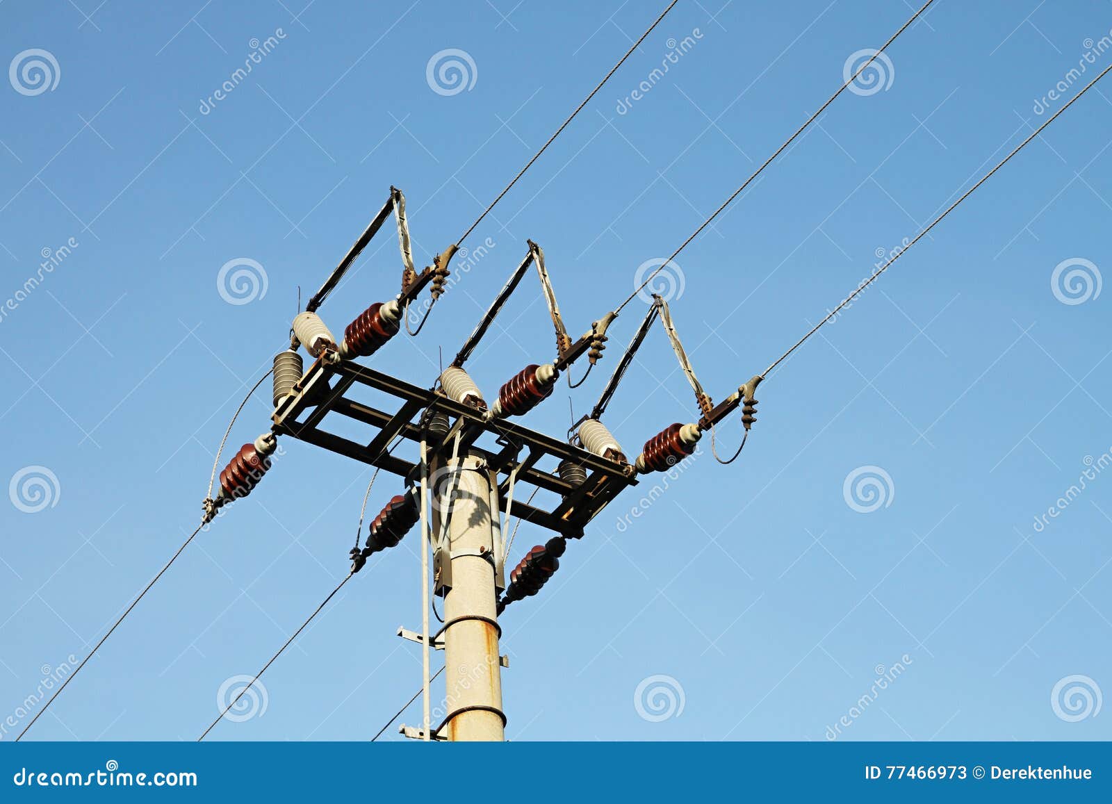 Power line stock image. Image of cable, connections, engineering - 77466973