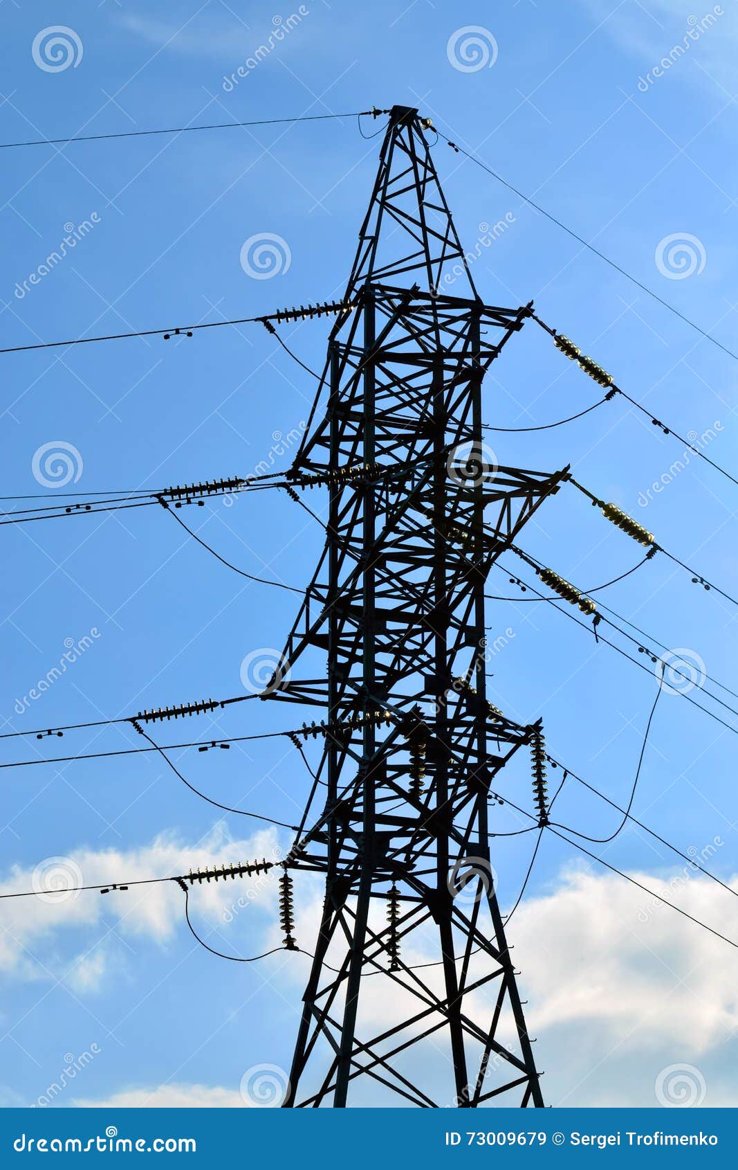 Power line closeup stock image. Image of mast, light - 73009679