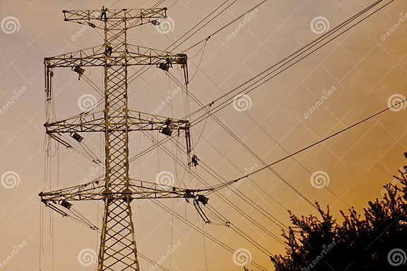Power line construction stock photo. Image of power, maintenance - 22268844