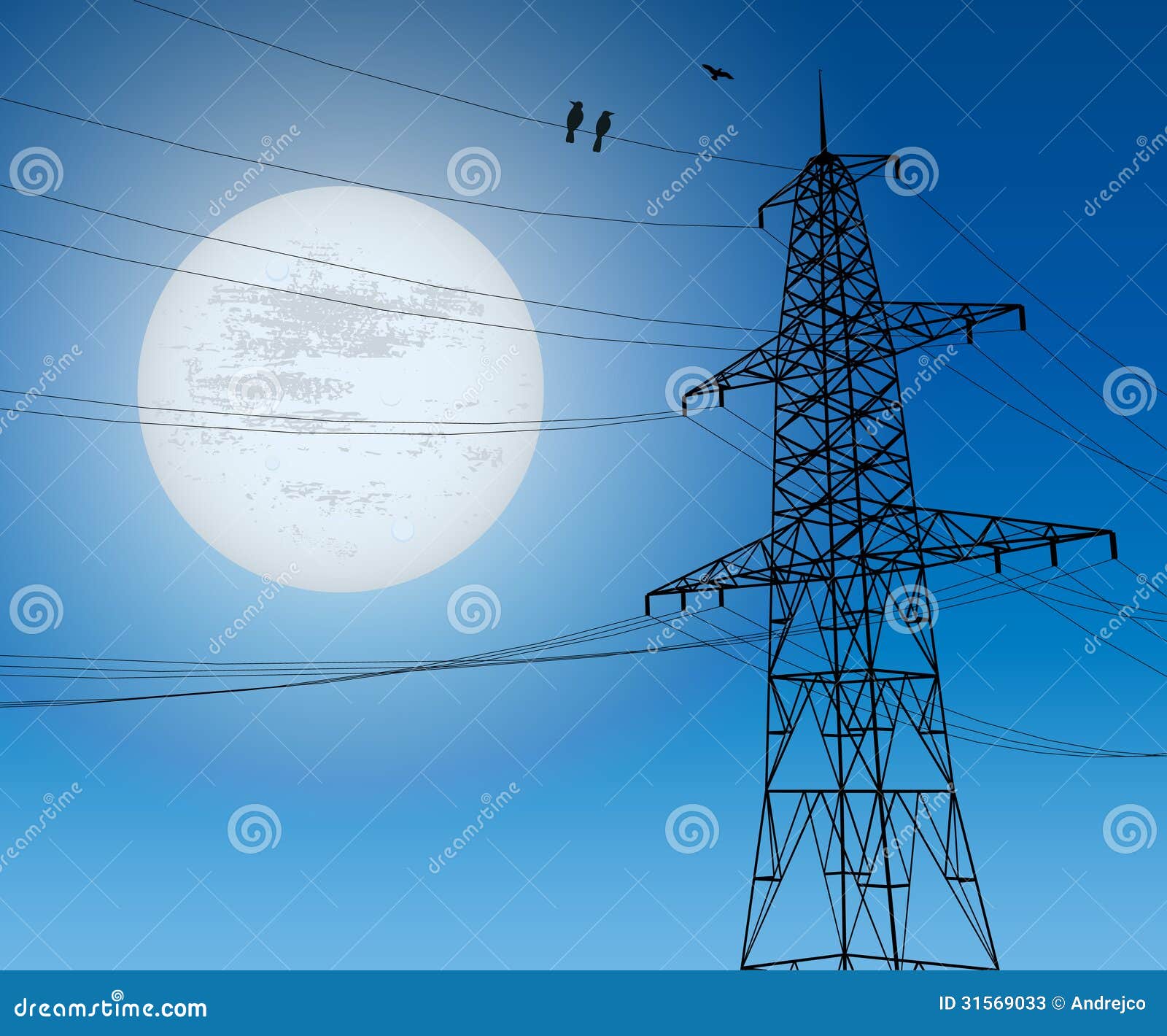 Power Line stock vector. Illustration of construction - 31569033