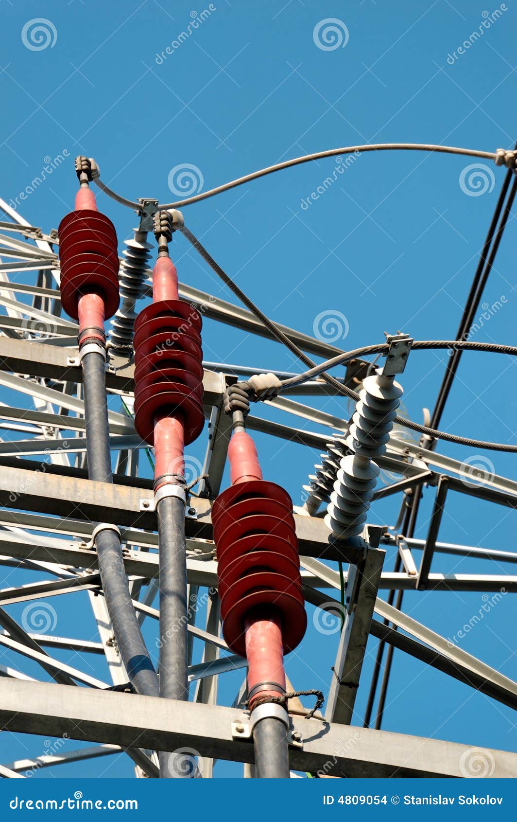 Power Line Fixtures stock photo. Image of electricity - 4809054