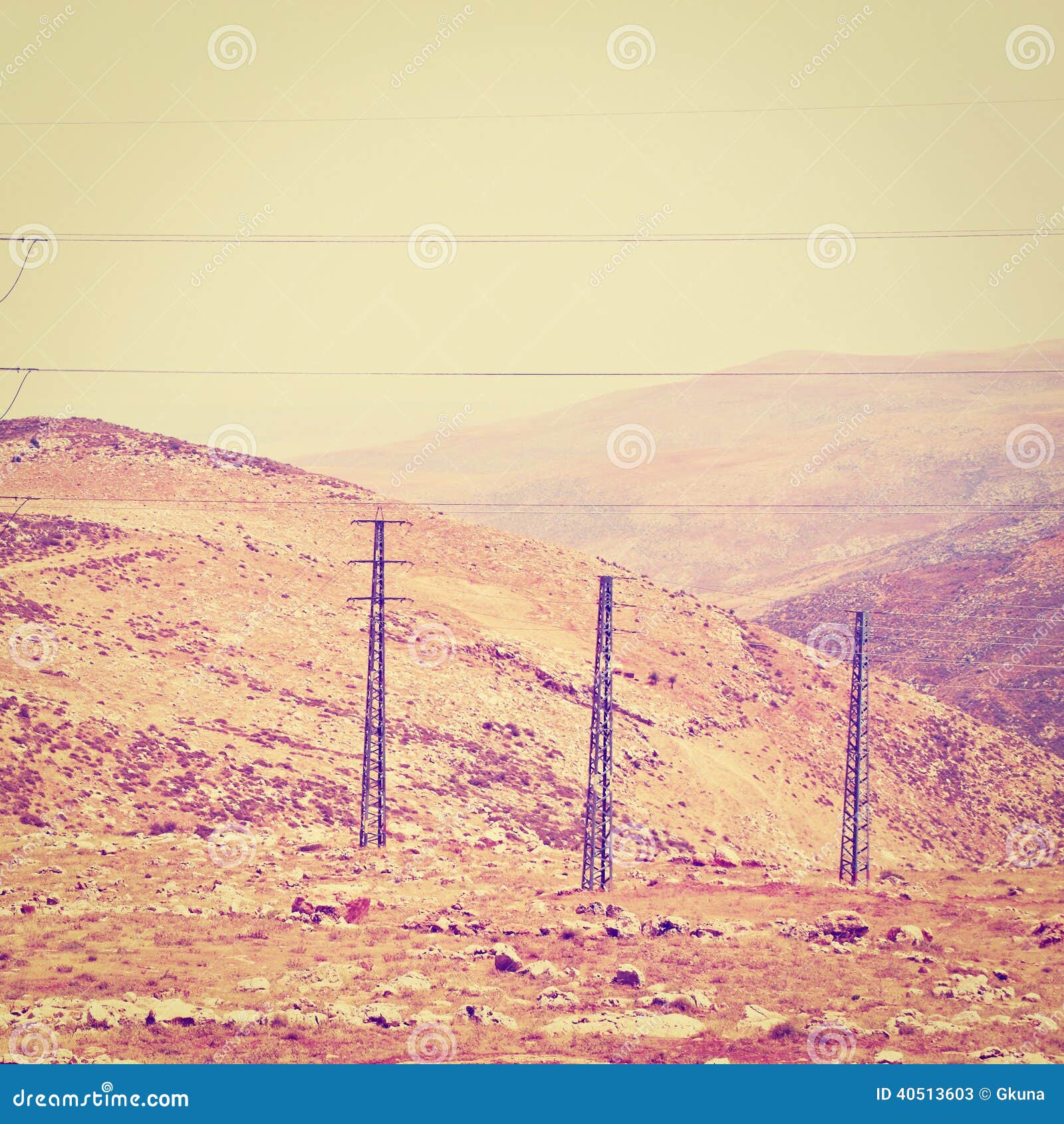 Power Line stock image. Image of heat, filter, instagram - 40513603