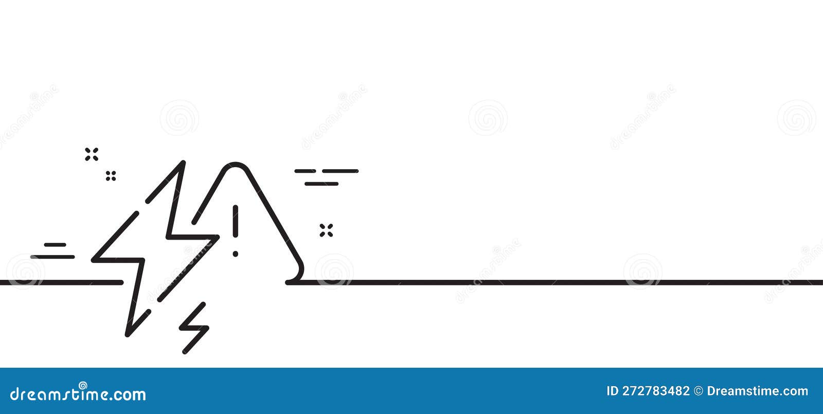 Power Line Icon Flash Electric Energy Sign Vector Stock Illustration