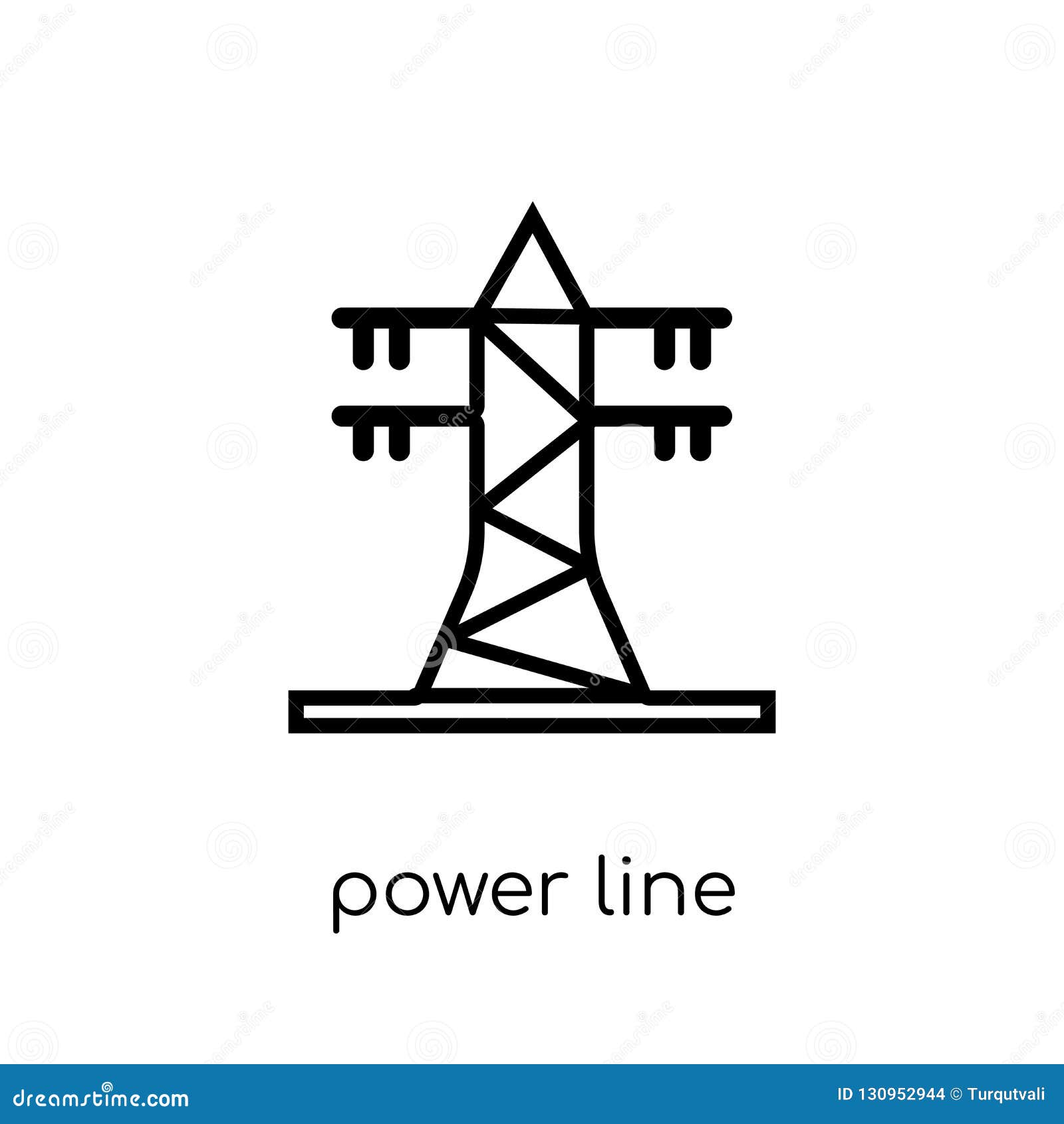 Power Line Icon from Industry Collection. Stock Vector - Illustration ...