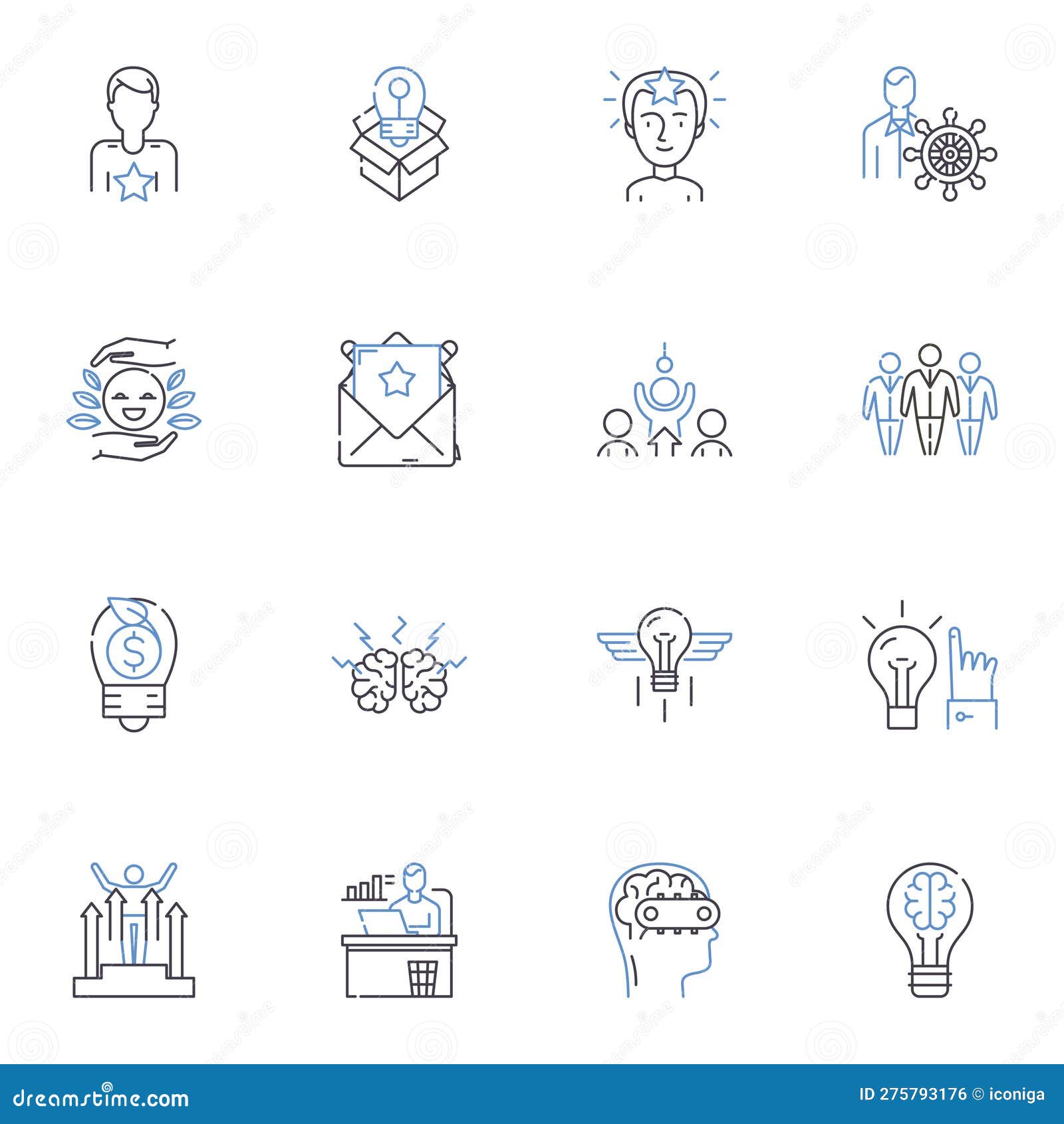 Powerfulness Line Icons Collection. Authority, Potency, Dominance ...