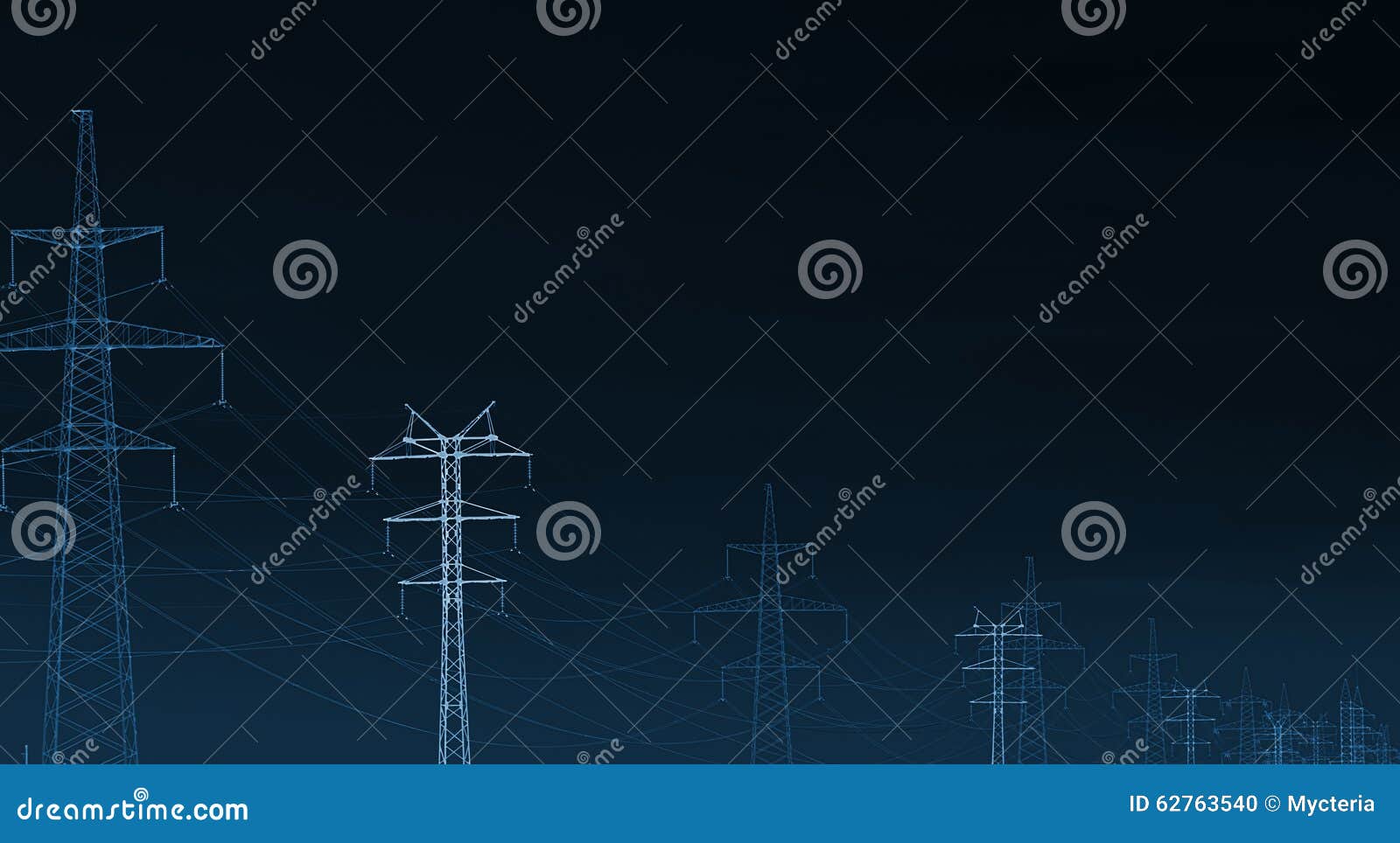 Power Line stock photo. Image of blue, dark, effect, darkness - 62763540