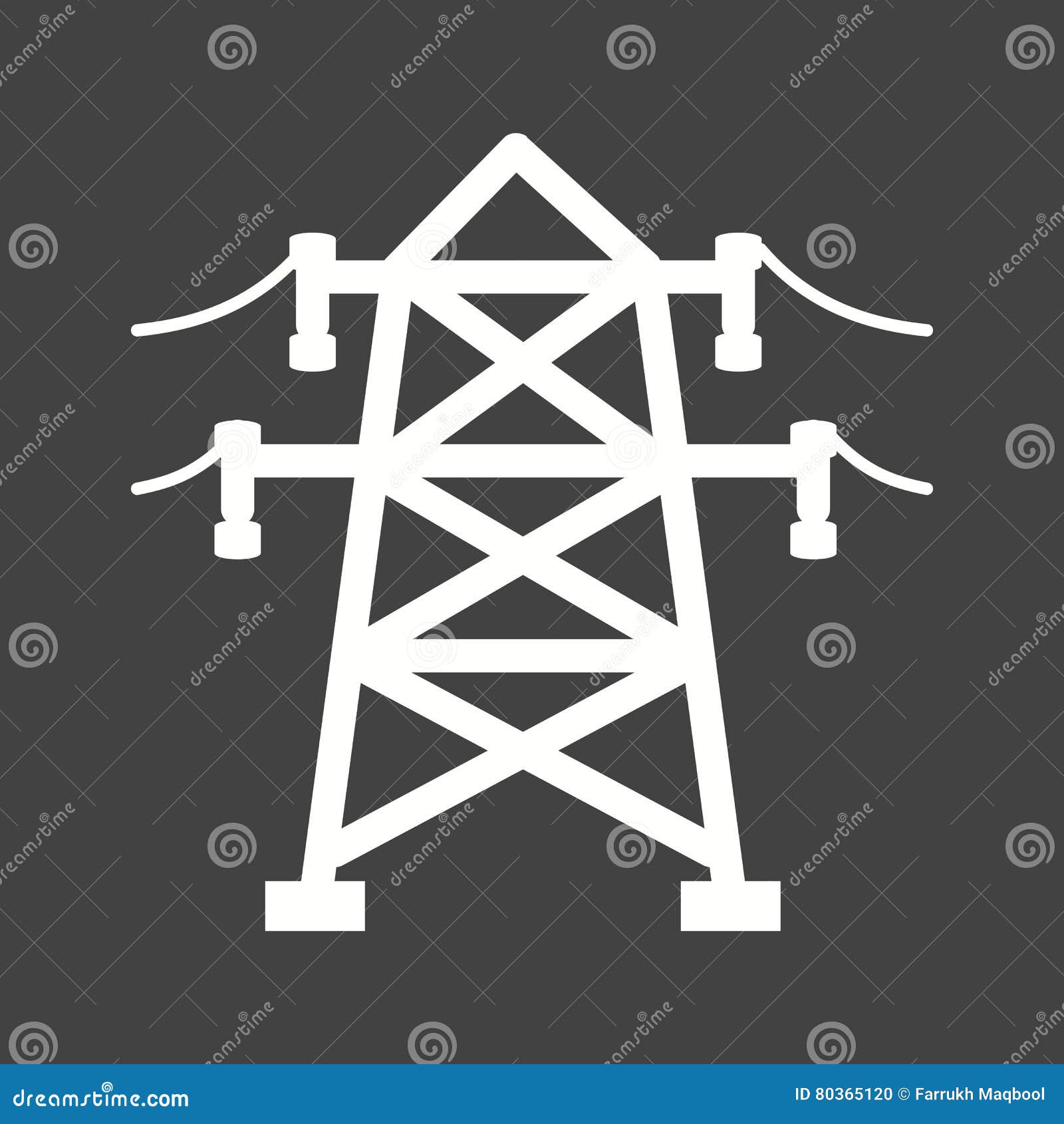 Power Line stock vector. Illustration of power, voltage - 80365120
