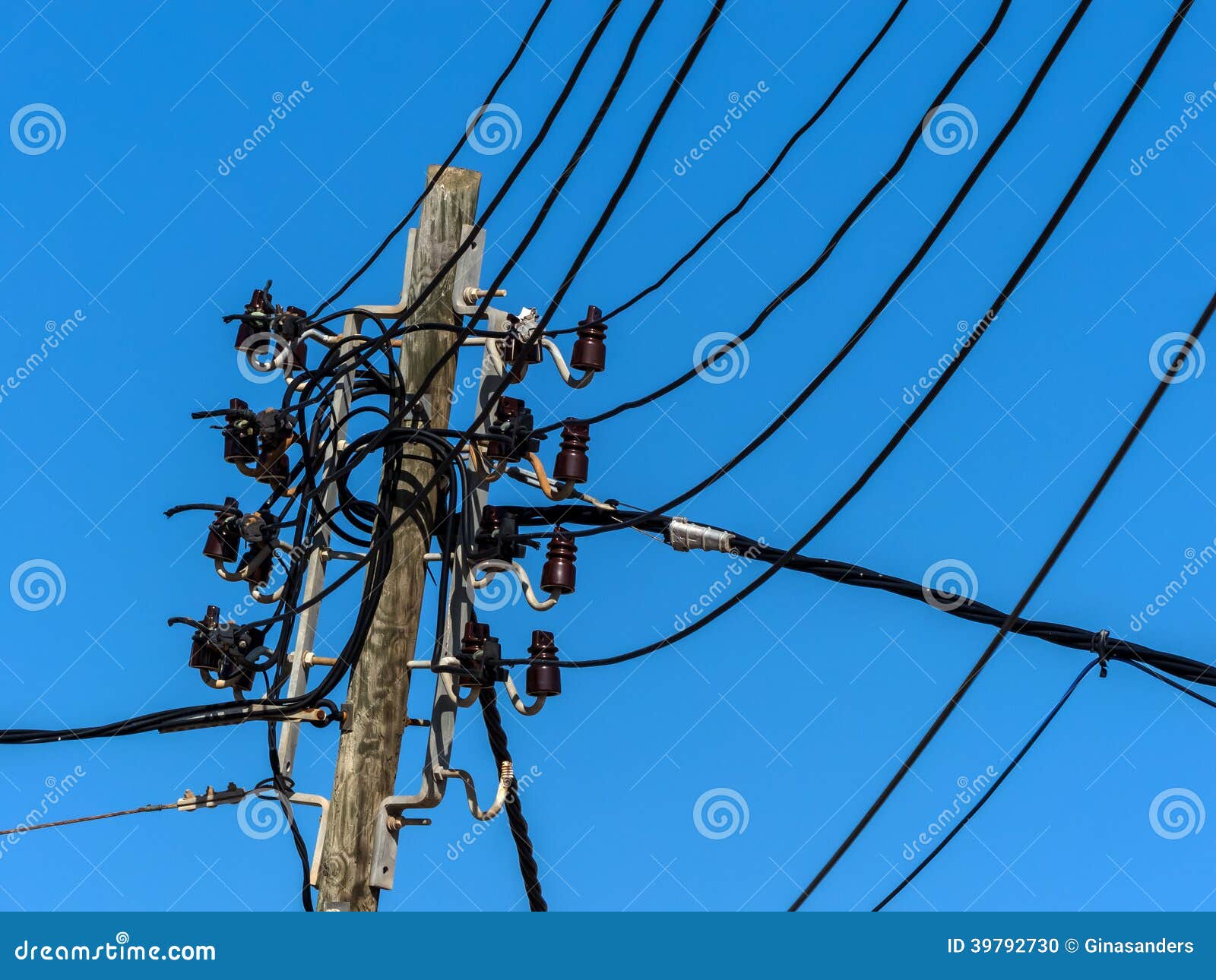 Power line on mallorca stock photo. Image of grid, infrastructure ...