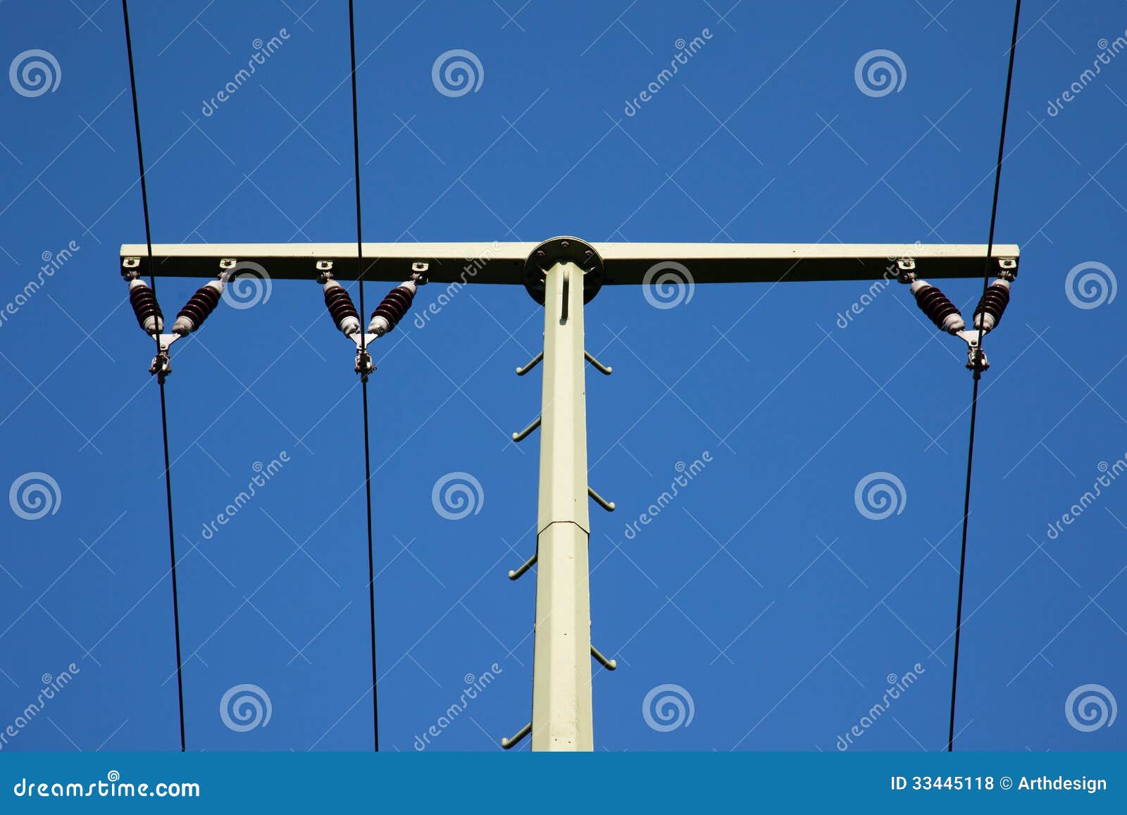 Power line stock photo. Image of span, conductor, transmission - 33445118
