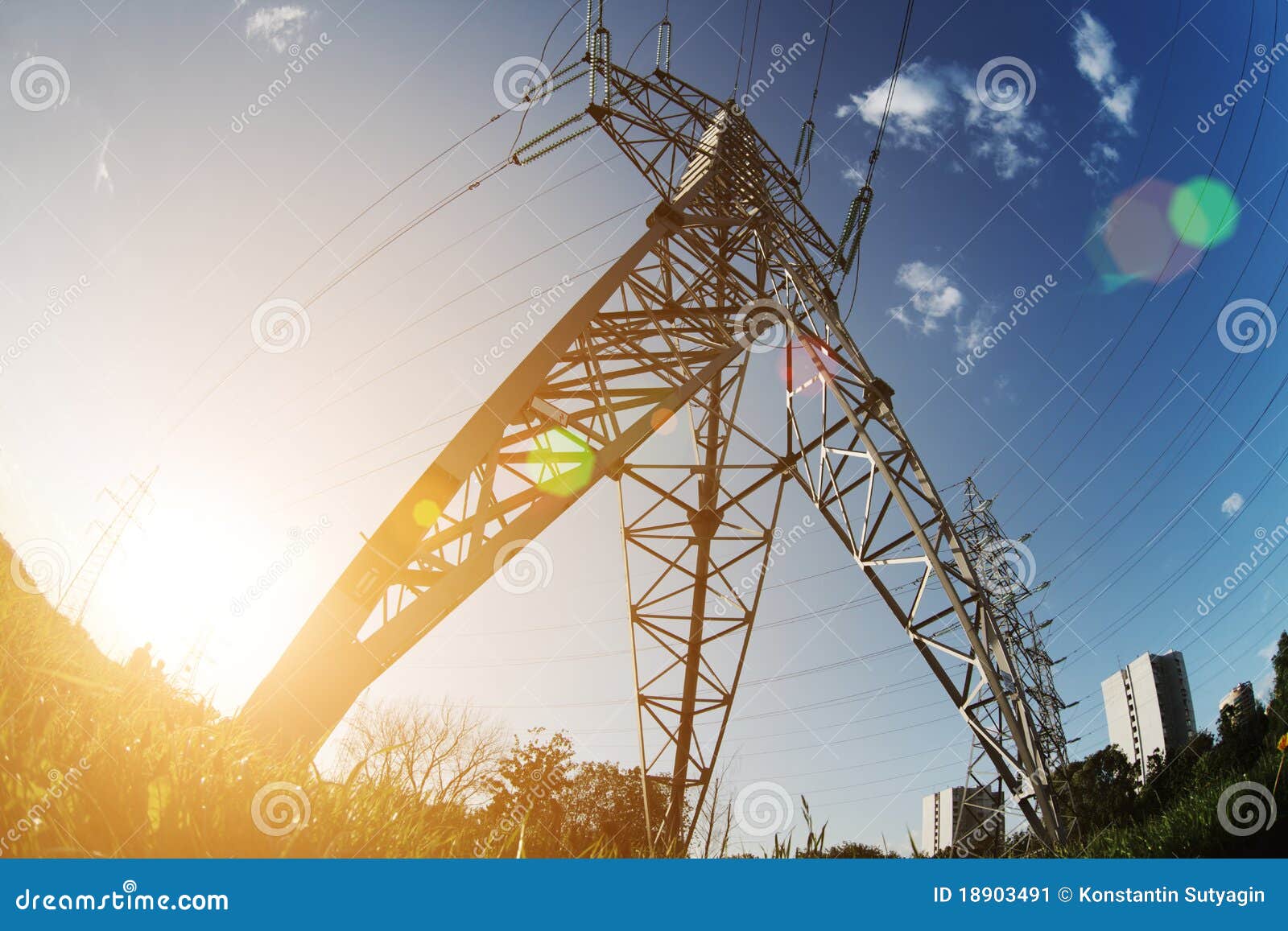Power line perspective stock image. Image of bright, perspective - 18903491