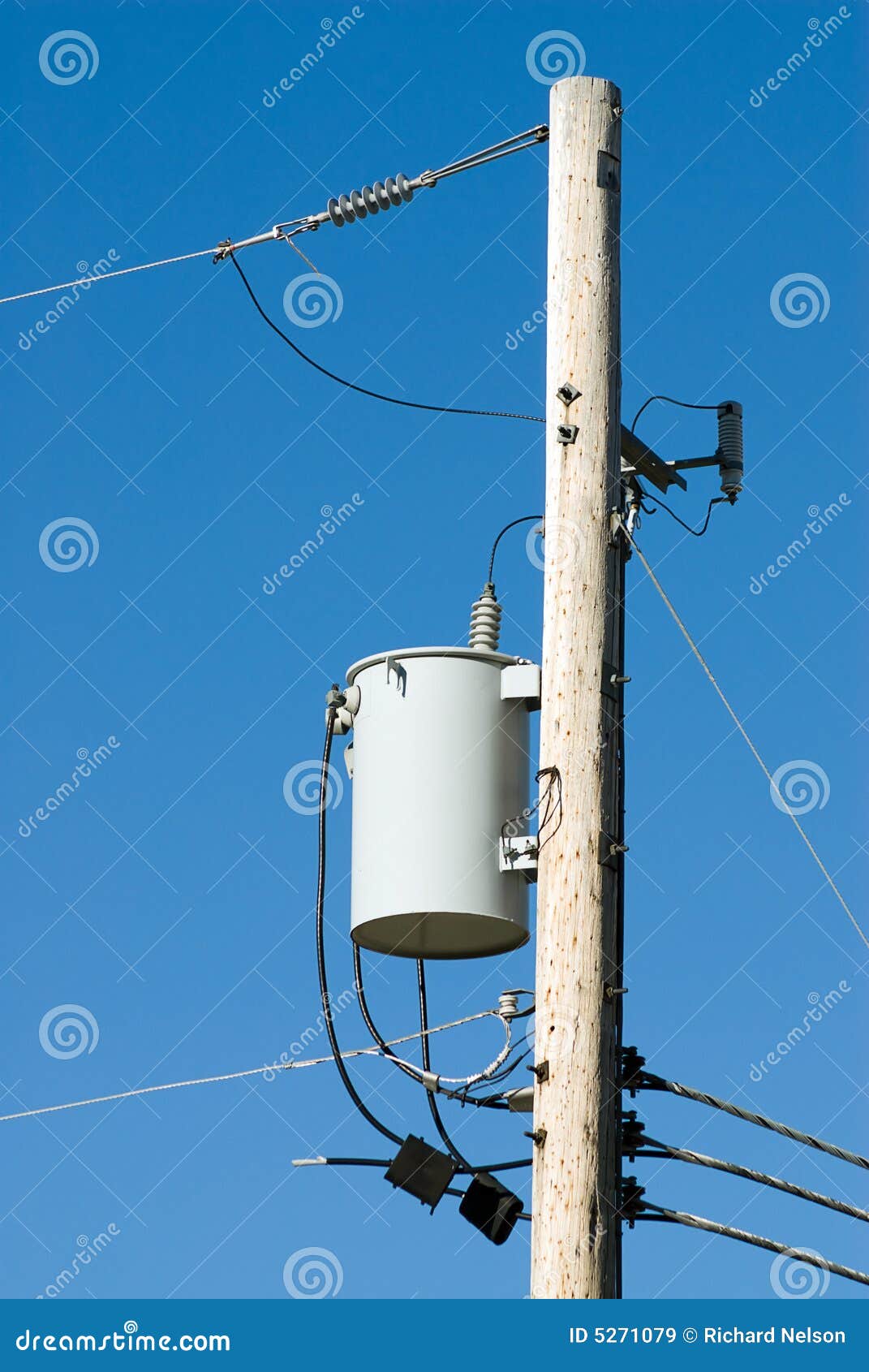 Power Line Pole stock image. Image of current, power, volts - 5271079