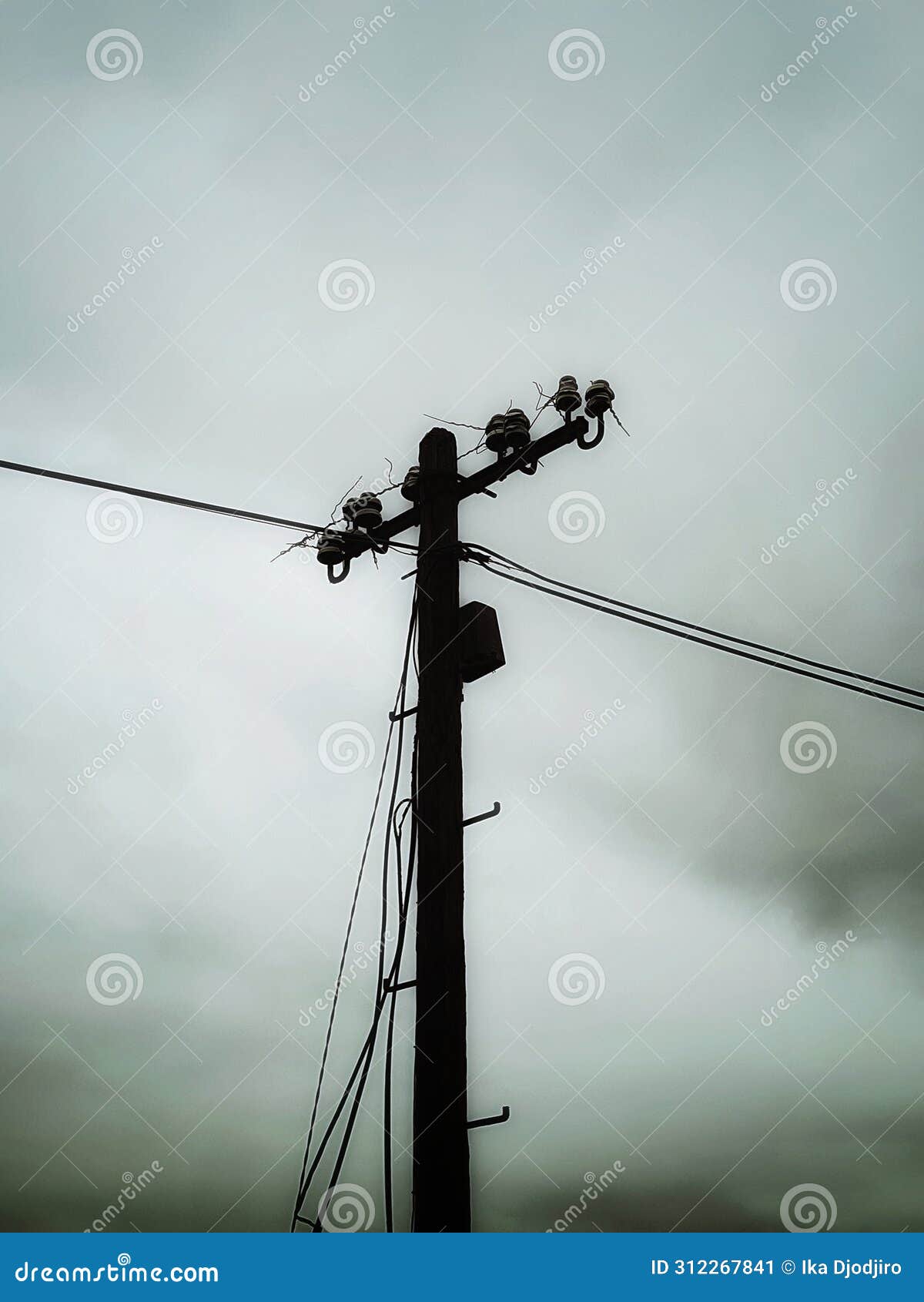 Power line stock image. Image of dark, cable, electricity - 312267841