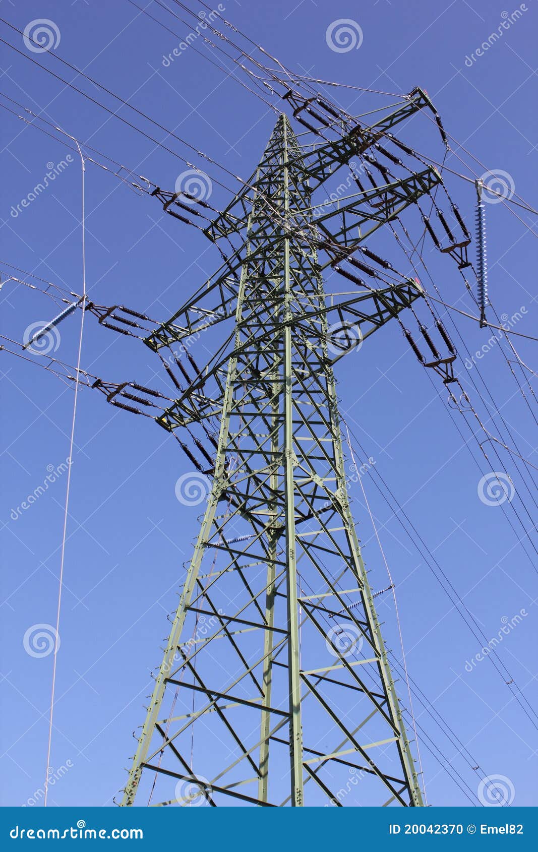 Power Line Pylon with Electrical Equipment Stock Photo - Image of ...