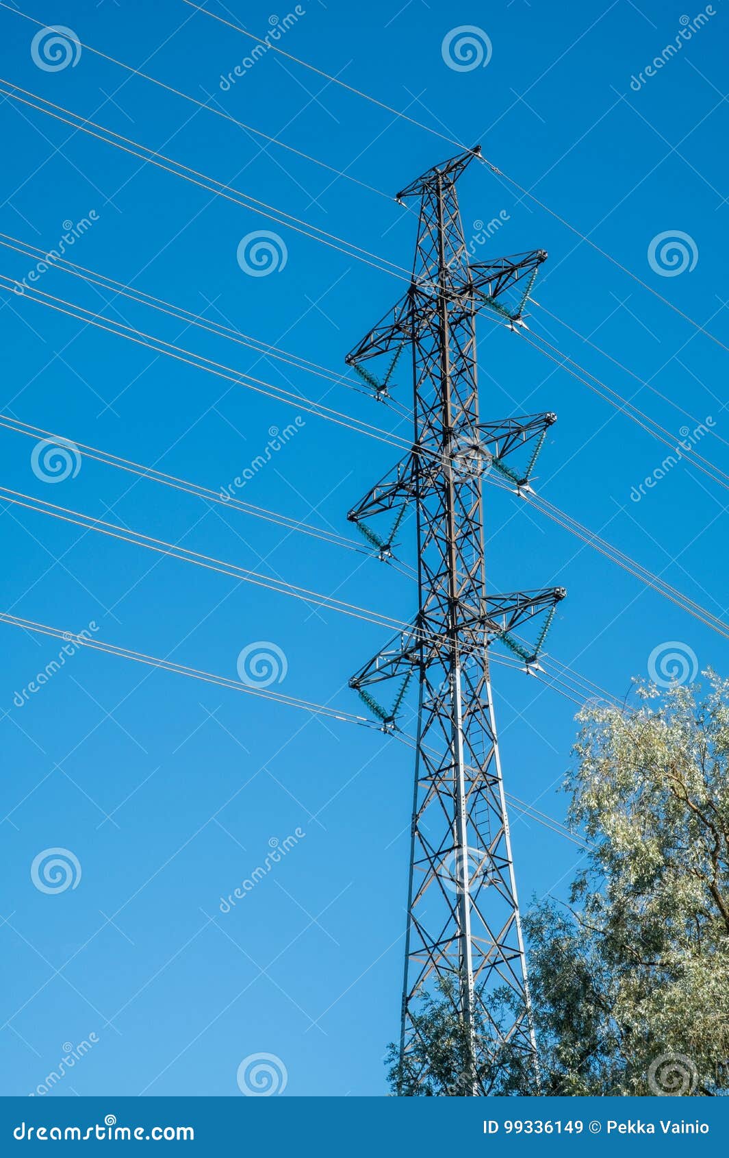 Power line pylon stock image. Image of background, blue - 99336149