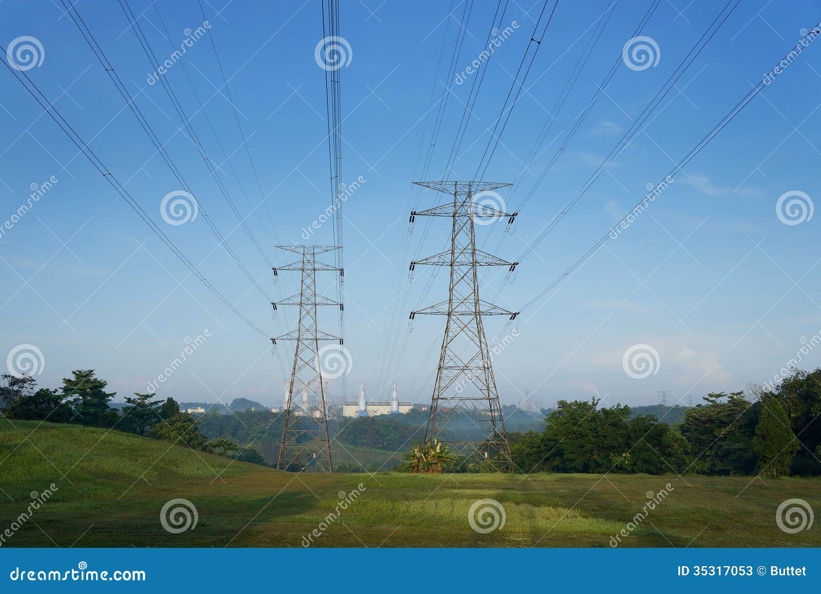 Power line stock image. Image of construction, high, line - 35317053
