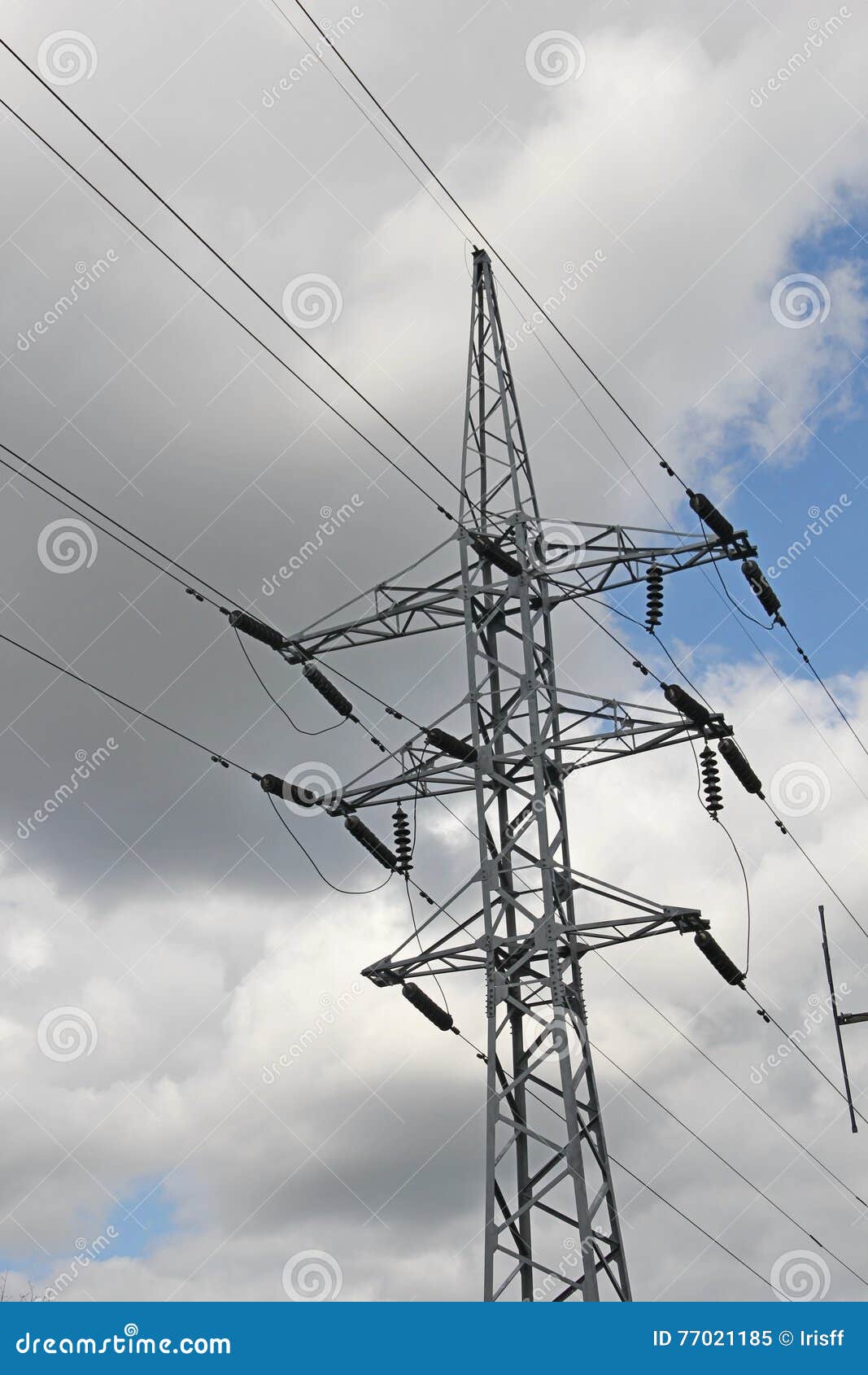 Power line support stock image. Image of line, main, power - 77021185