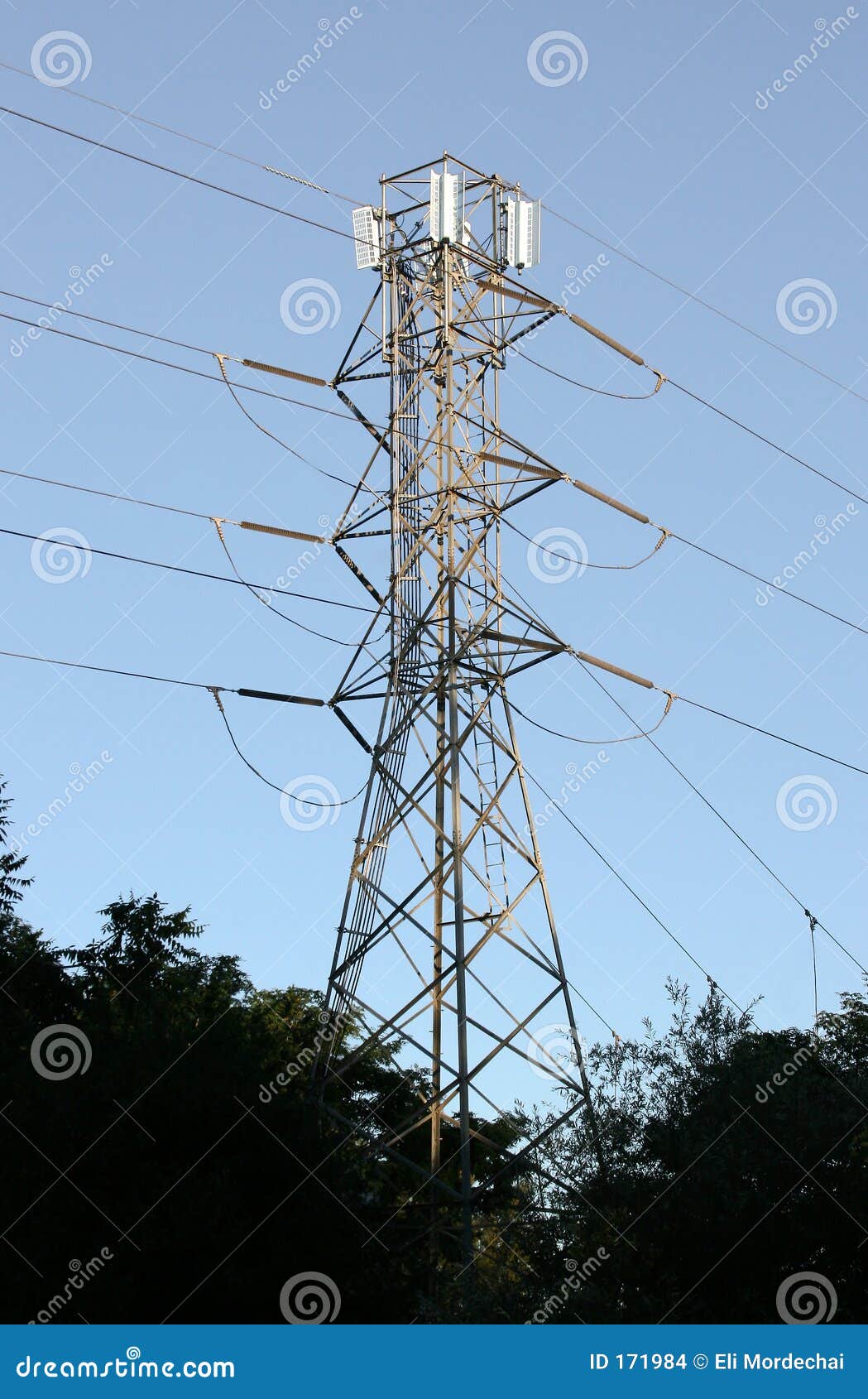 Power line tower stock photo. Image of enron, line, utility - 171984