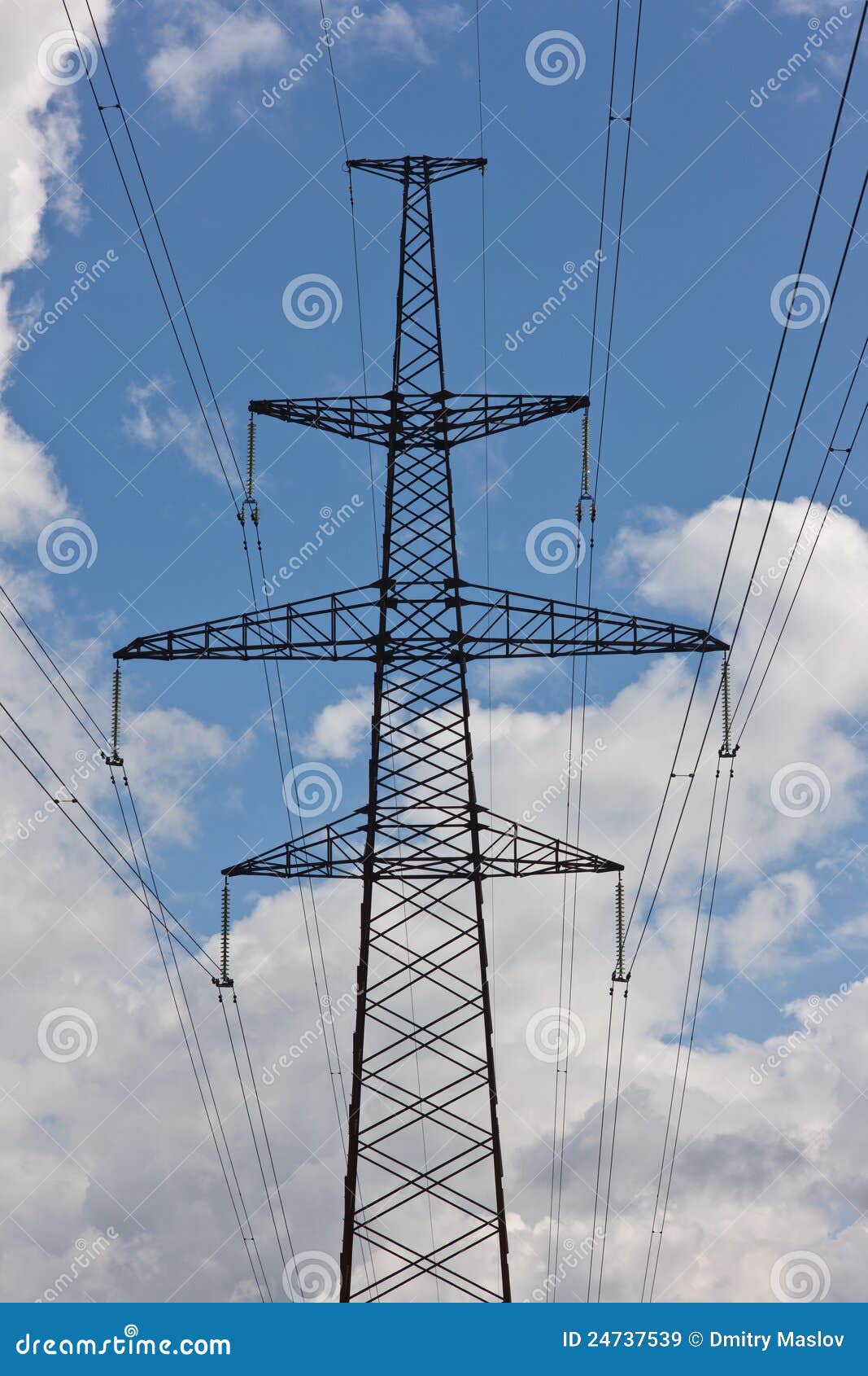 Power line tower stock image. Image of vertical, outdoors - 24737539