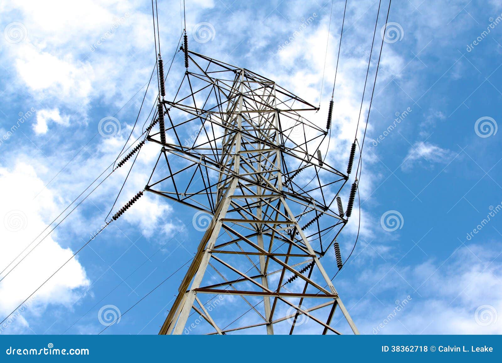 Power Line Tower stock photo. Image of tower, light, electricity - 38362718
