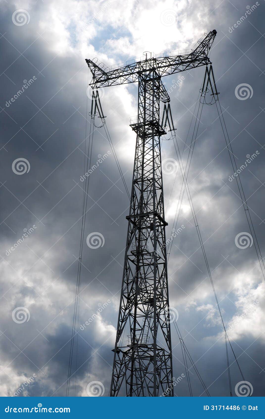 Power line tower stock photo. Image of accident, damage - 31714486