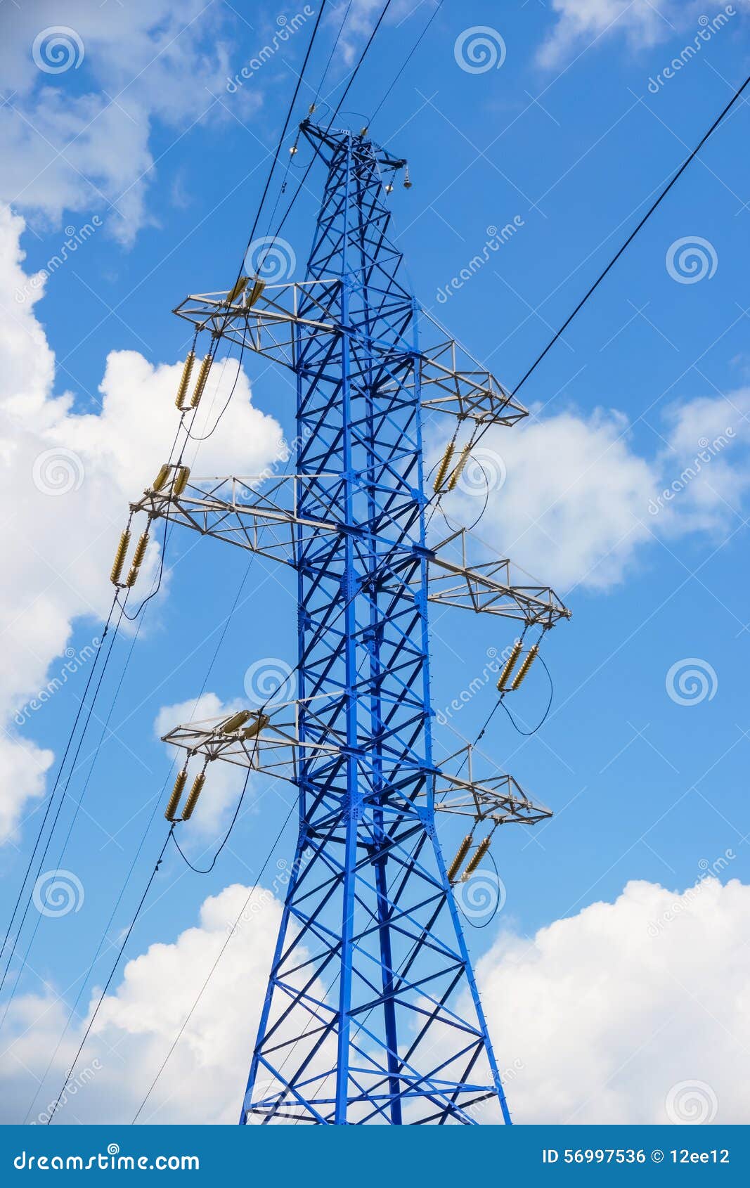 Power line tower stock photo. Image of electricity, high - 56997536