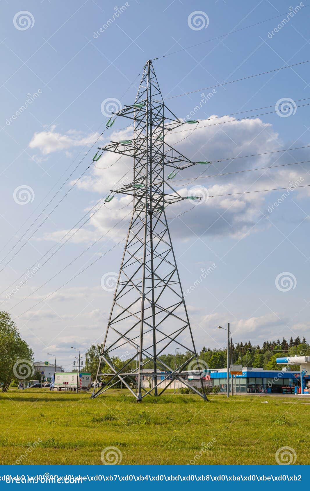 Power line tower. stock photo. Image of tower, engineering - 280121214