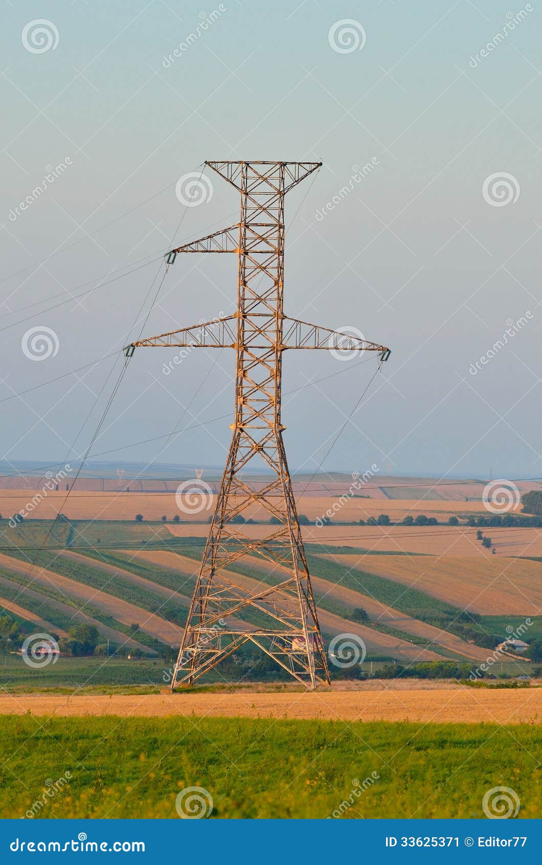 Power line tower #5 stock image. Image of metallic, power - 33625371