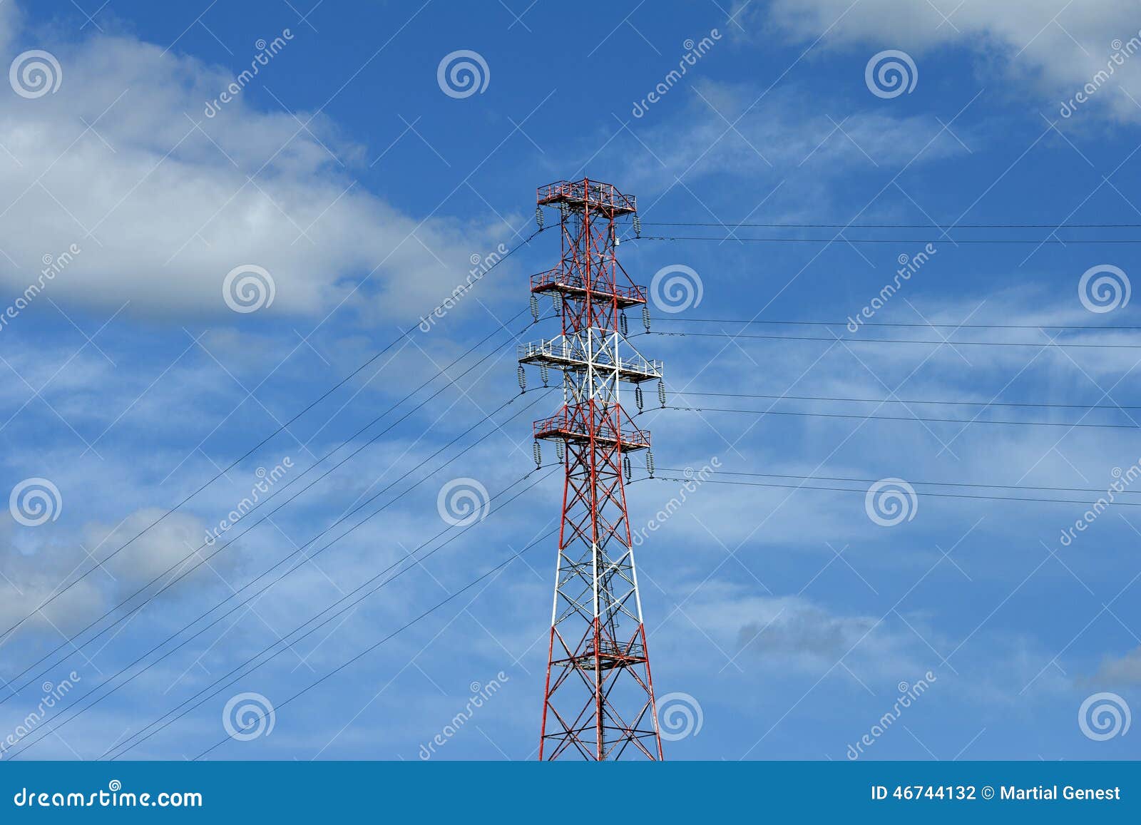 Power line tower stock photo. Image of lines, electric - 46744132