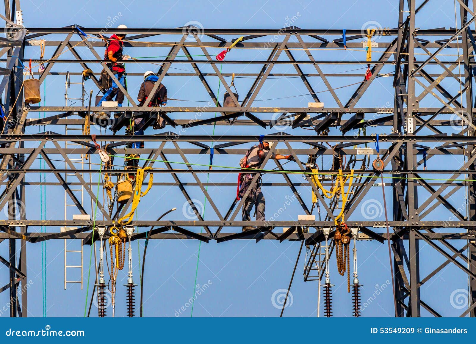 Power line will be built stock image. Image of pylon - 53549209