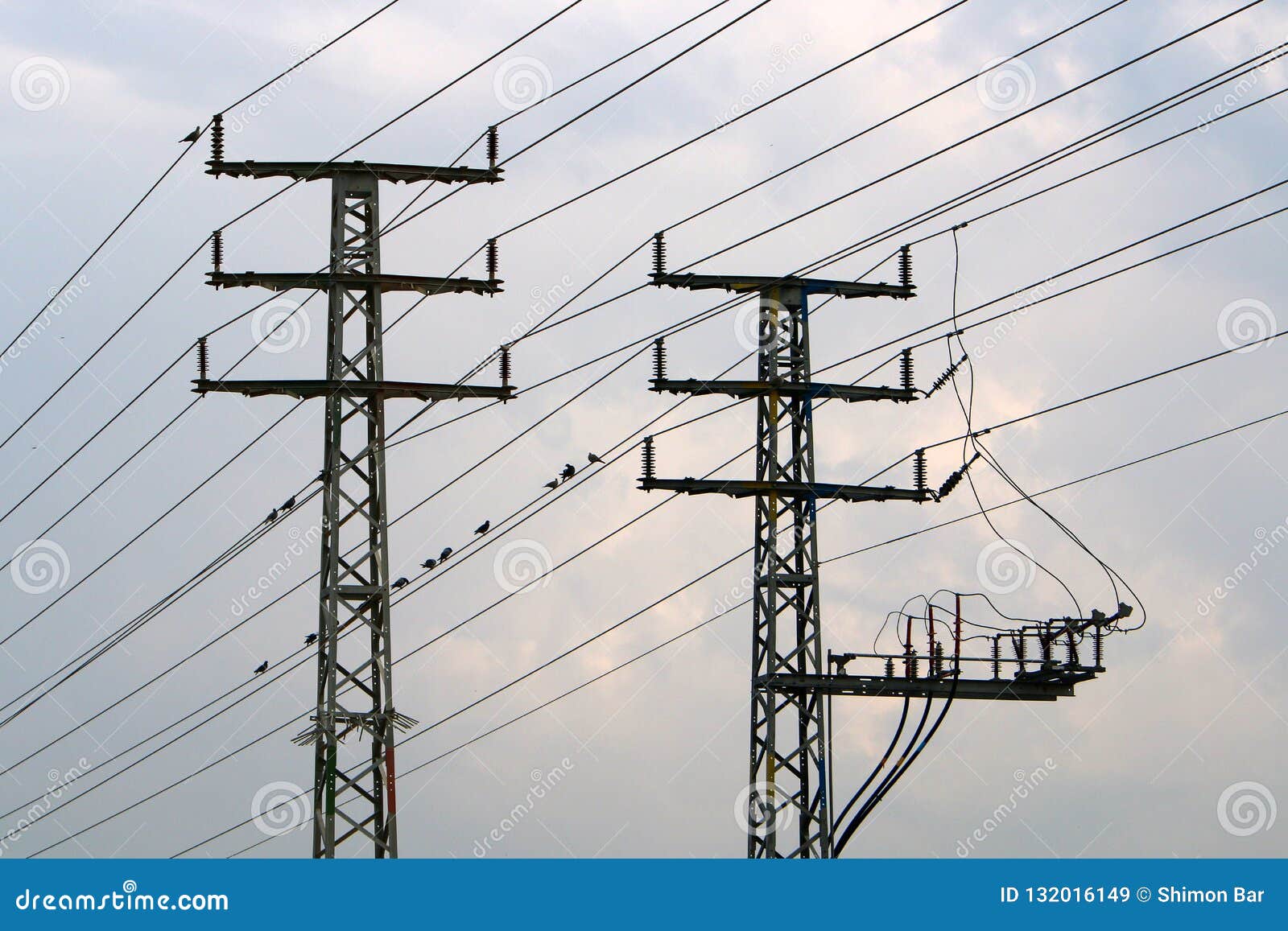 Power line wire stock image. Image of current, electrons - 132016149