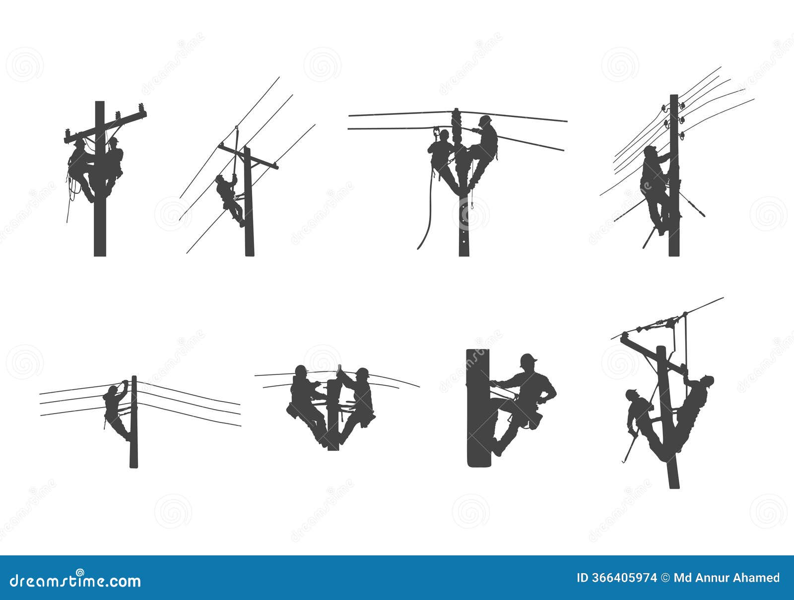 Electrician Lineworker Holding A Bunch Of Lightning Bolt Standing Retro ...