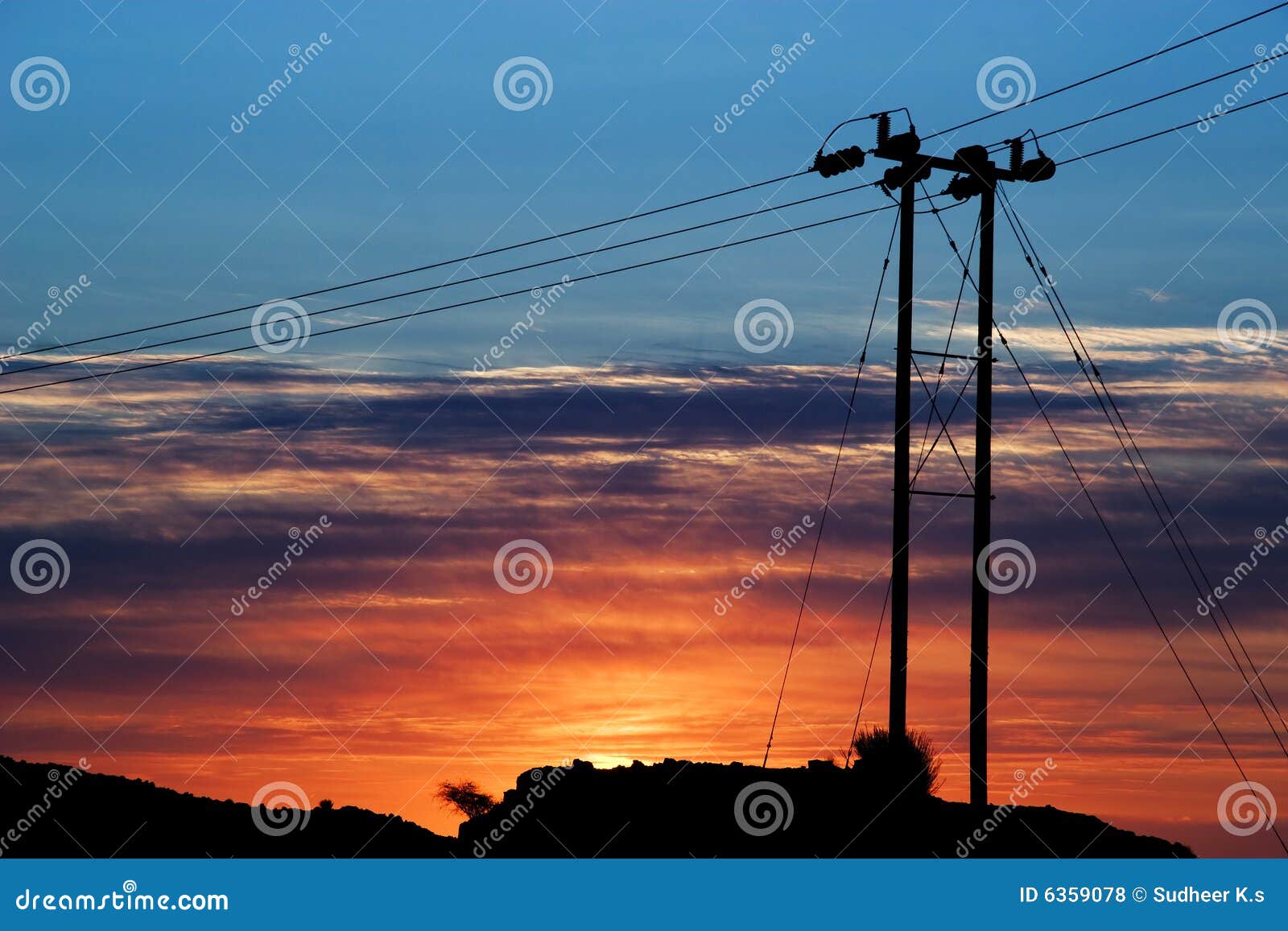 Power Lines -01 stock photo. Image of transmission, morning - 6359078