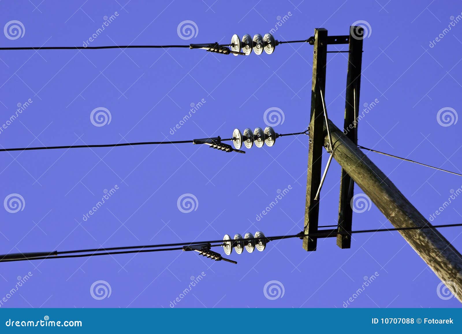Power lines stock photo. Image of pole, cable, electricity - 10707088