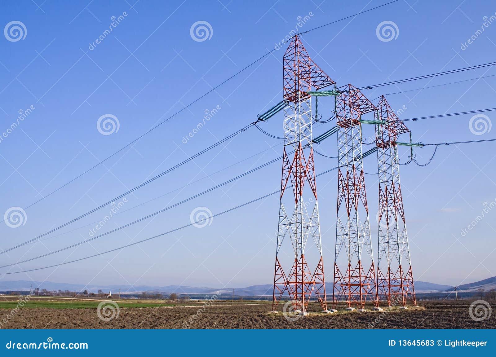 Power lines stock image. Image of high, infrastructure - 13645683