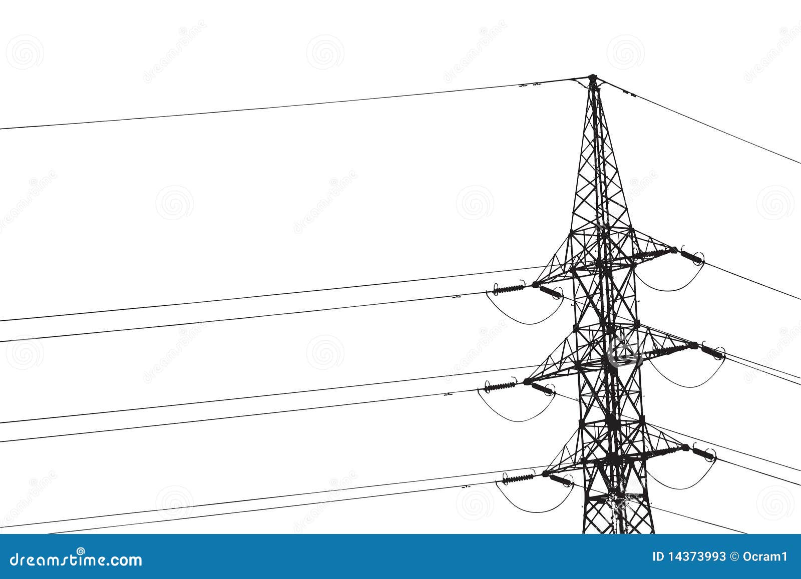 Power lines stock illustration. Illustration of cables - 14373993