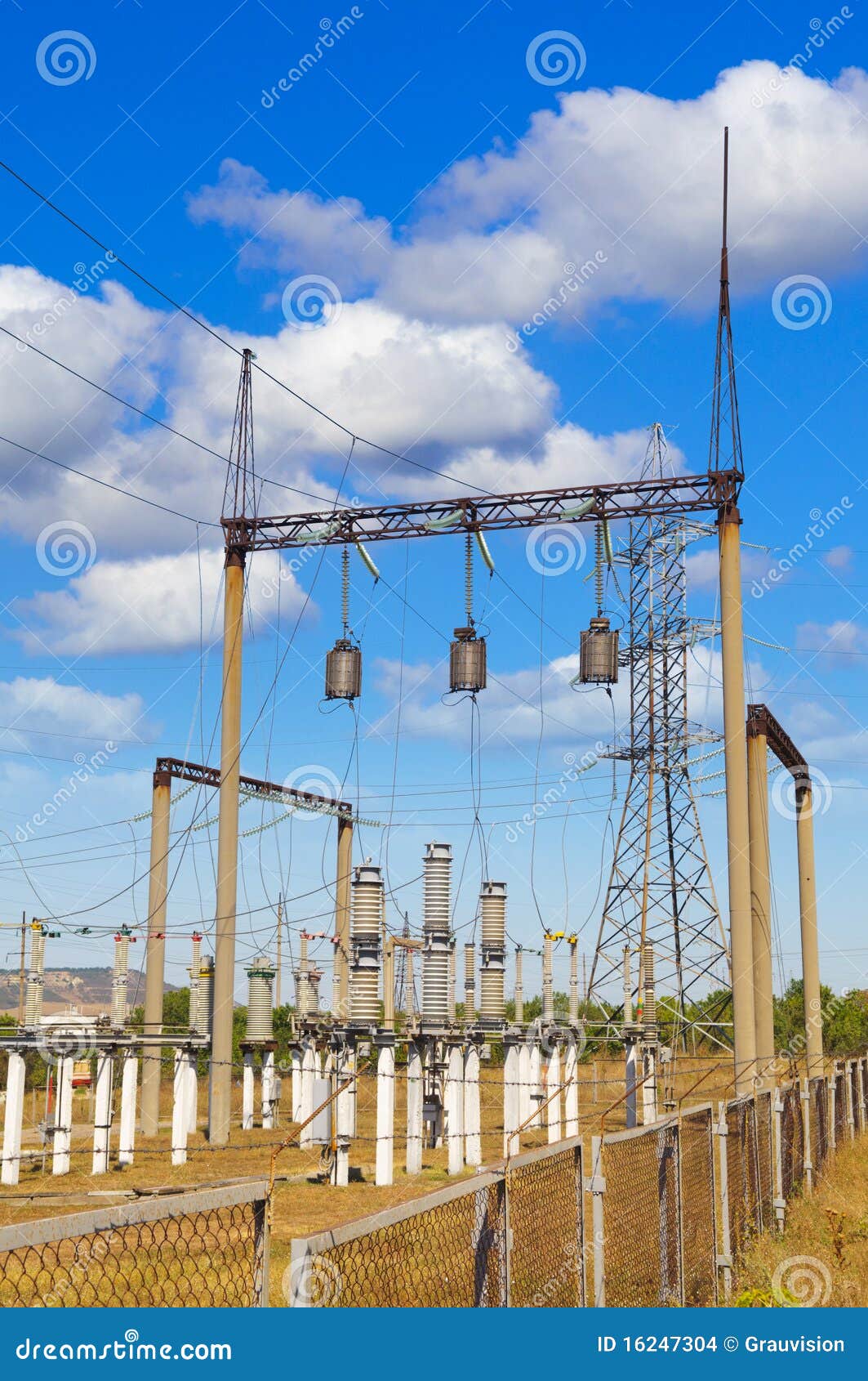 Power lines stock photo. Image of urban, connection, steel - 16247304