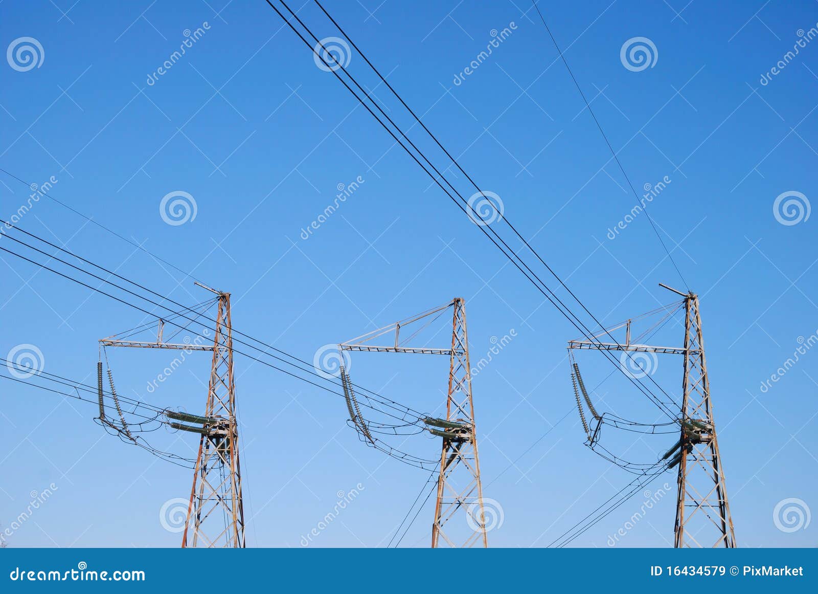 Power lines stock image. Image of blue, danger, line - 16434579
