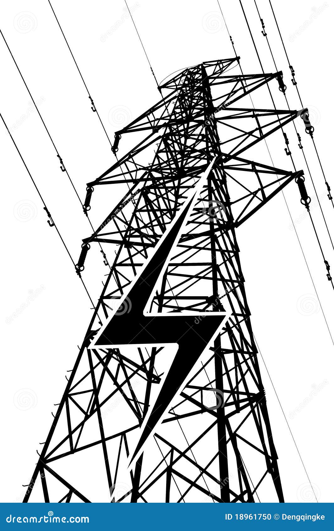 Power Lines stock illustration. Illustration of lines - 18961750