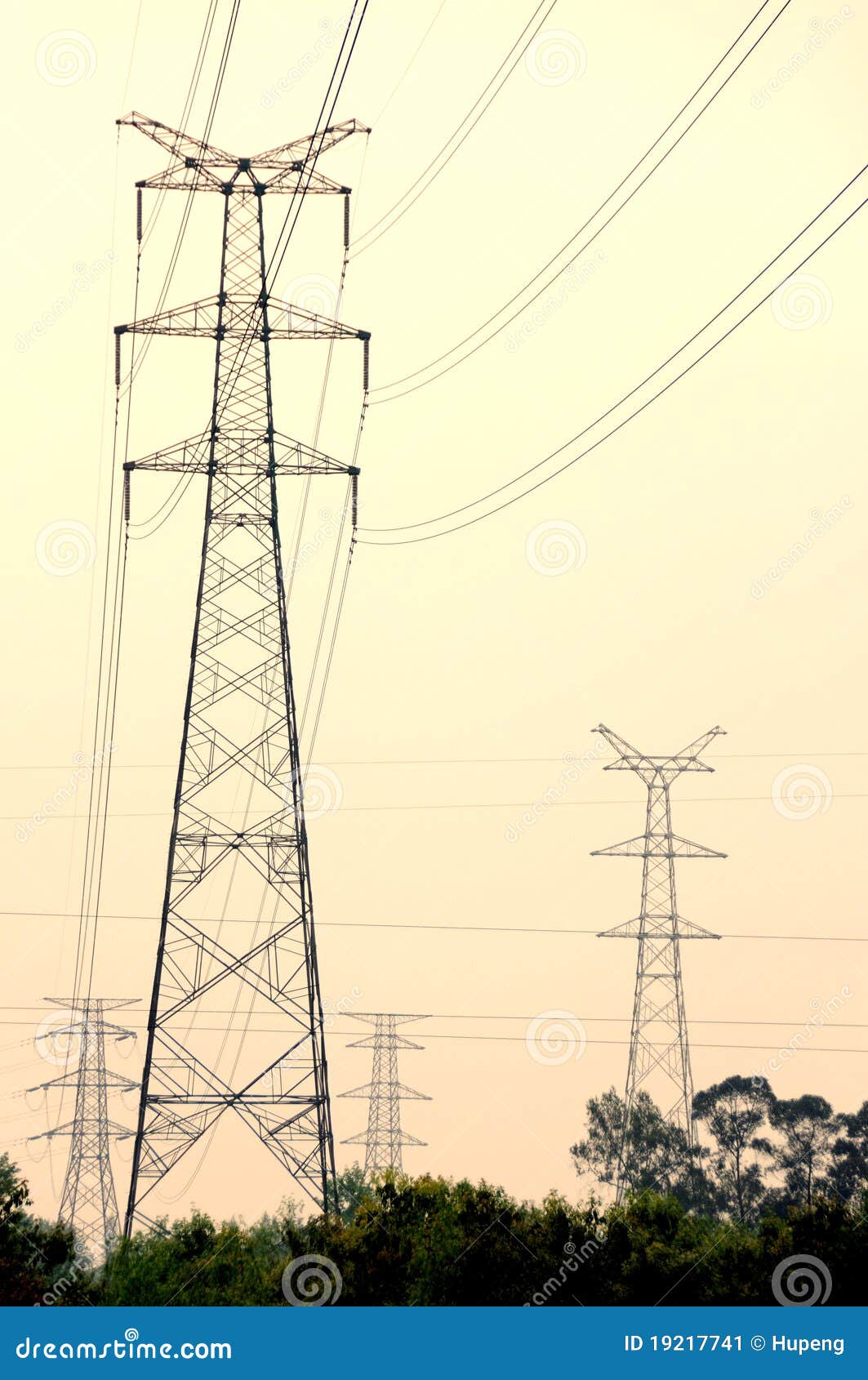 Power lines stock image. Image of industries, connected - 19217741