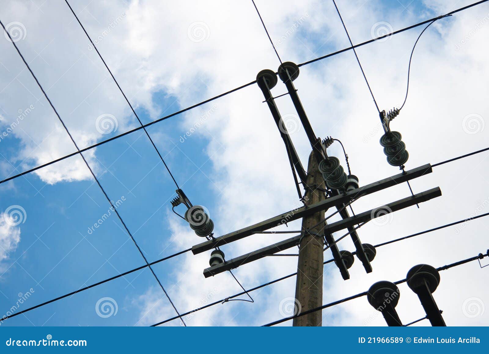 Power Lines stock image. Image of post, power, science - 21966589