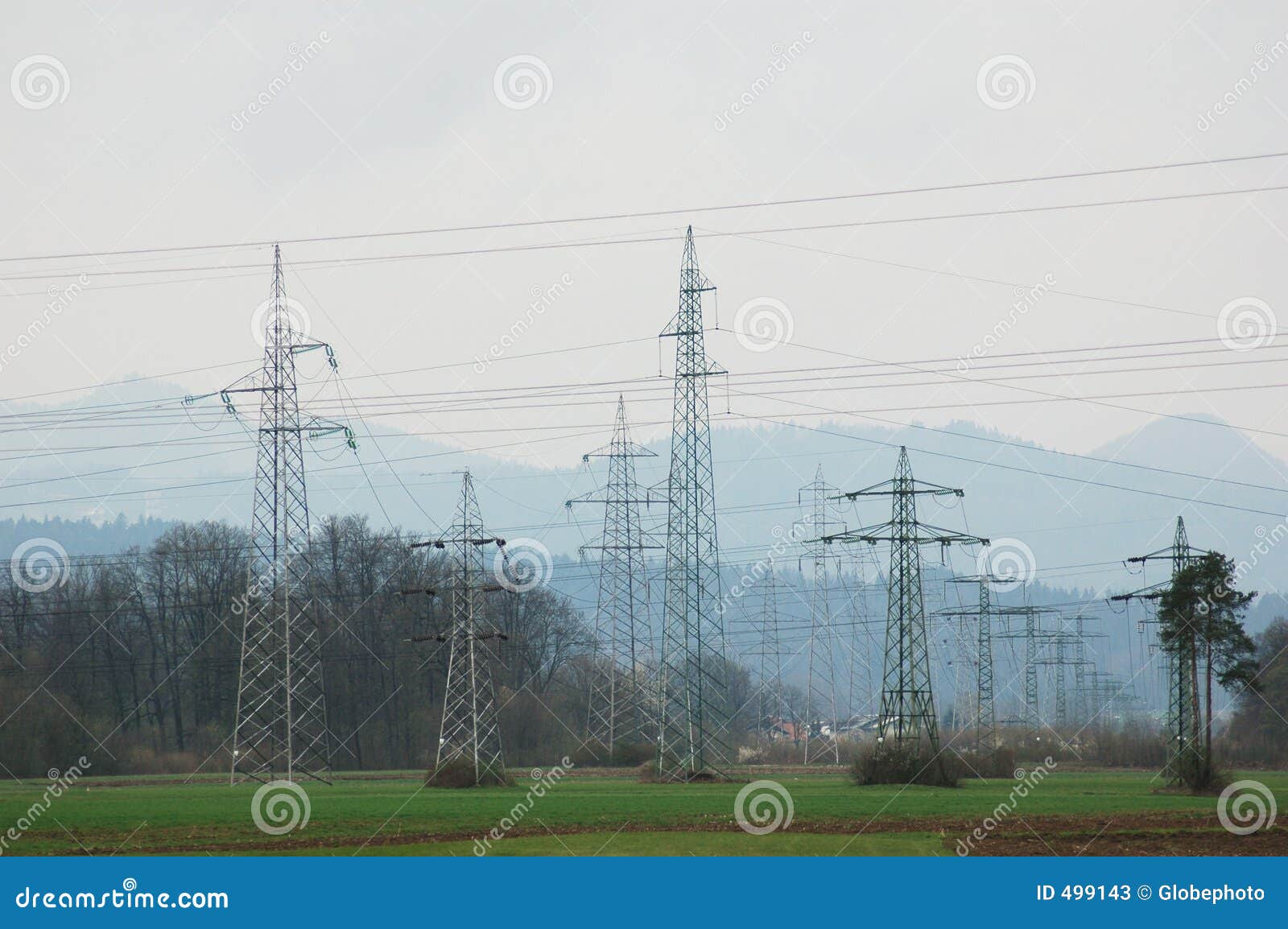Power lines stock image. Image of capacity, high, lines - 499143