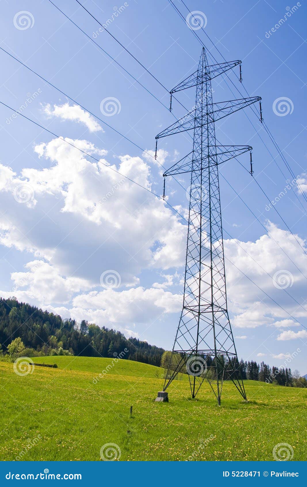 Power lines stock image. Image of line, cloud, engineering - 5228471
