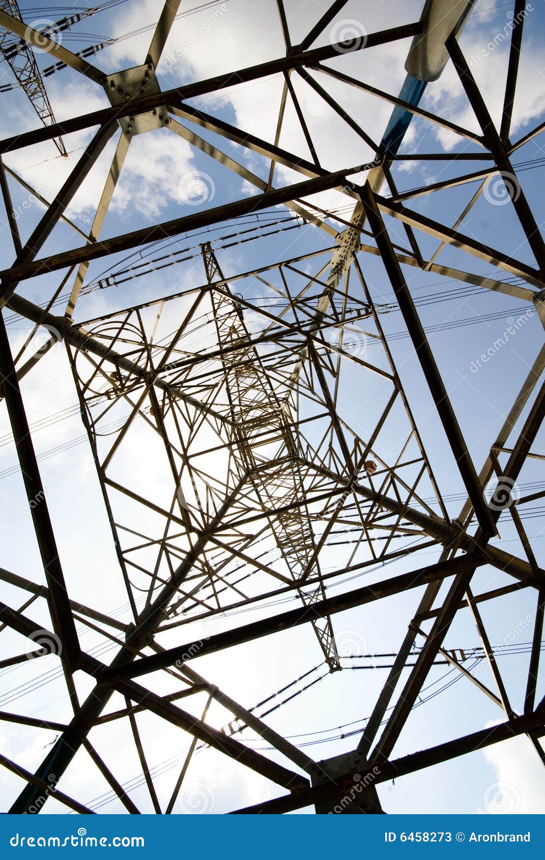 Power lines stock image. Image of line, distribution, voltage - 6458273