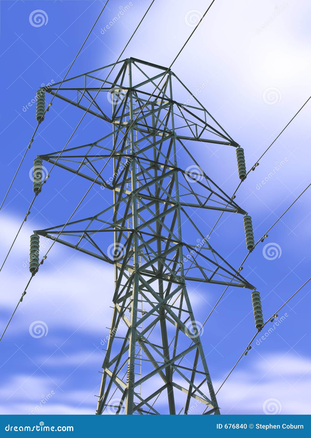 Power Lines stock photo. Image of blackout, pole, height - 676840