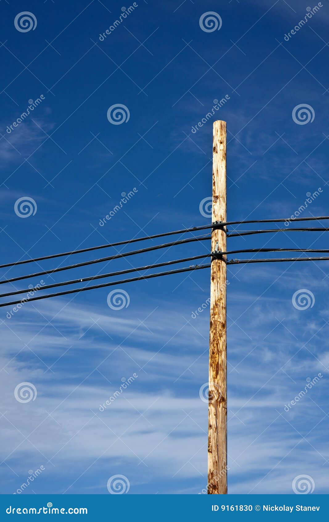 Power Lines Against a Beautiful Sky Stock Photo - Image of electricity ...