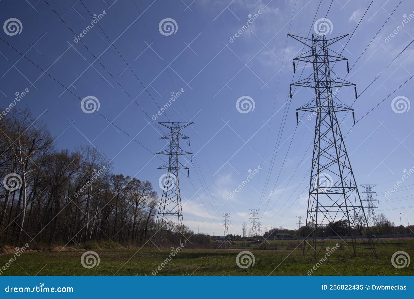 Power Lines stock image. Image of lines, blue, pylon - 256022435