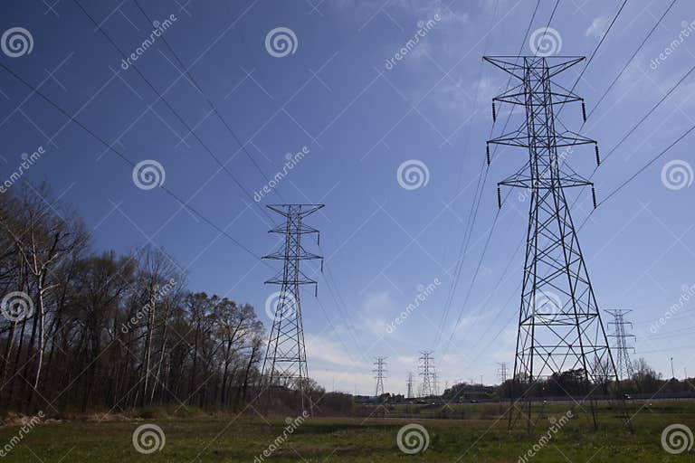 Power Lines stock image. Image of lines, blue, pylon - 256022435