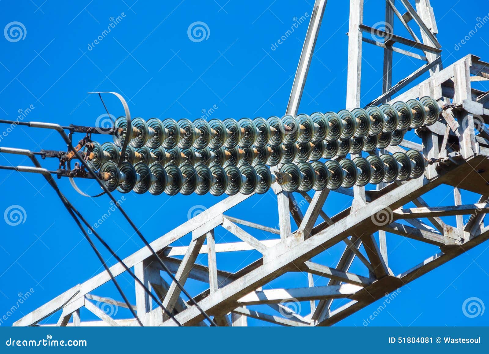 Power lines stock image. Image of equipment, tower, close - 51804081