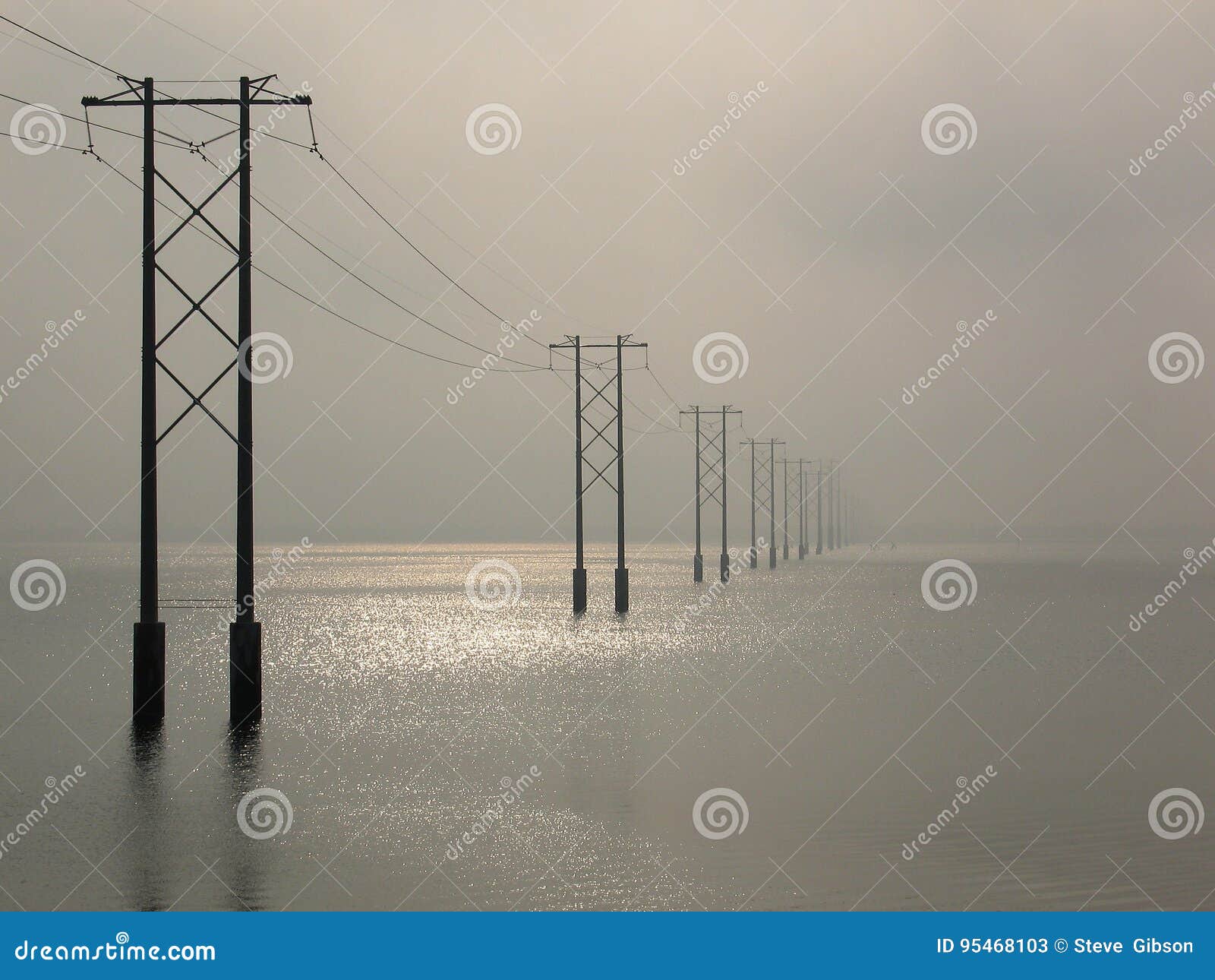 Power Lines stock image. Image of river, crossing, indian - 95468103