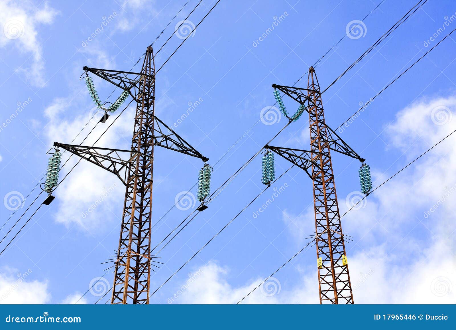 Power Lines and Electric Pylons Stock Photo - Image of current, metal ...